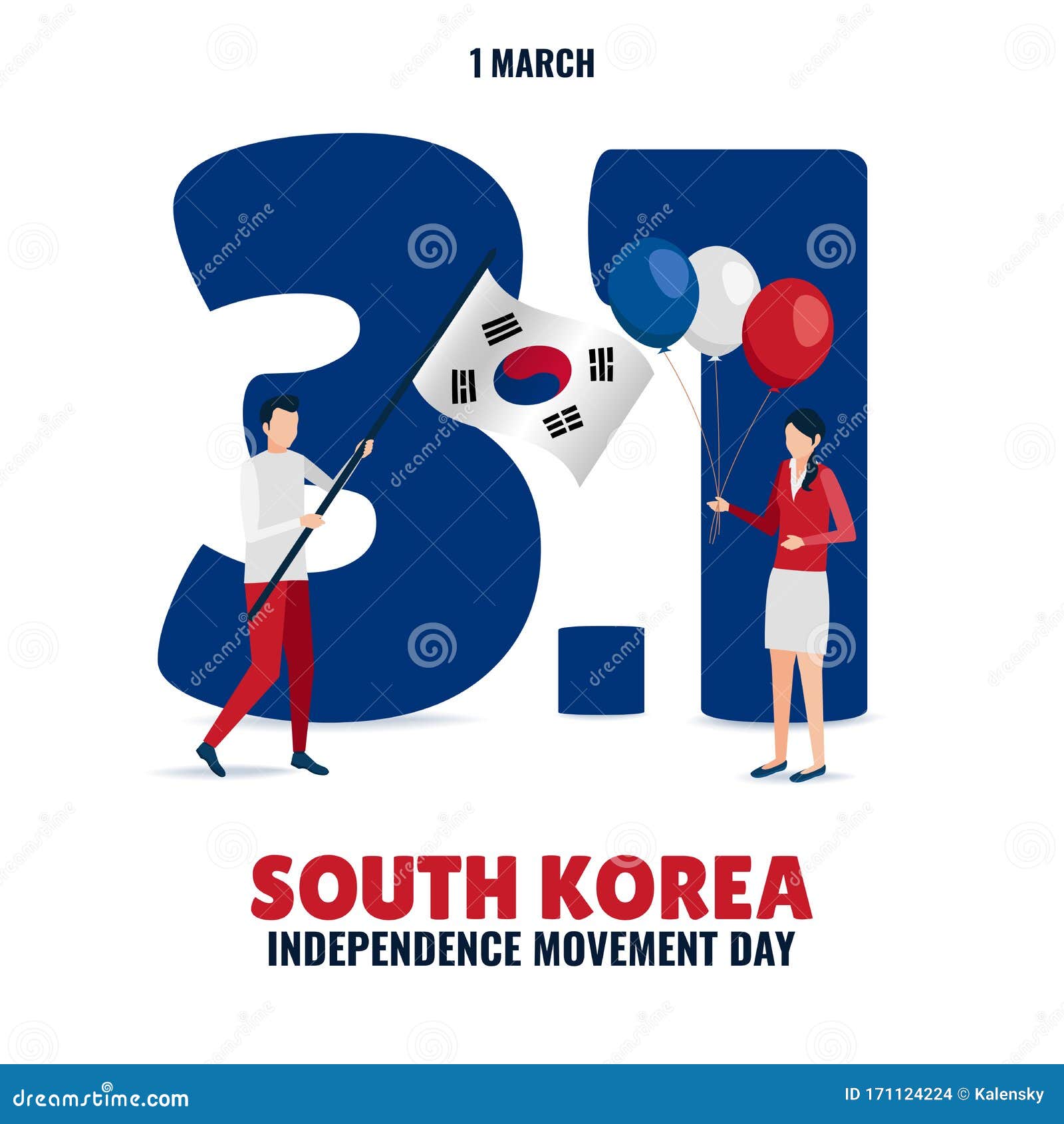 Movement Day stock vector. Illustration of korean, background - 171124224