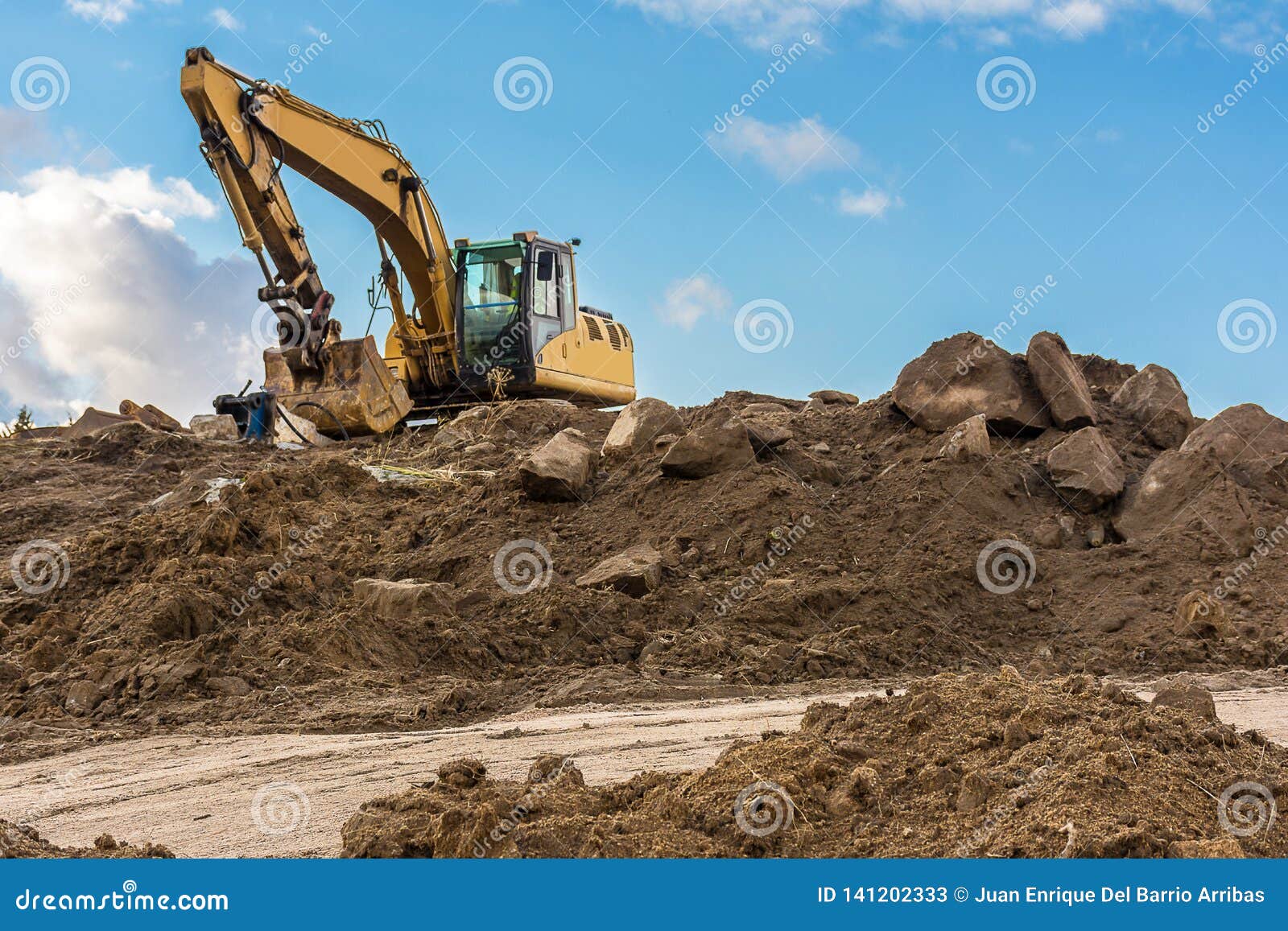 Movement of Earth and Stone in a Building Site Stock Image - Image of ...