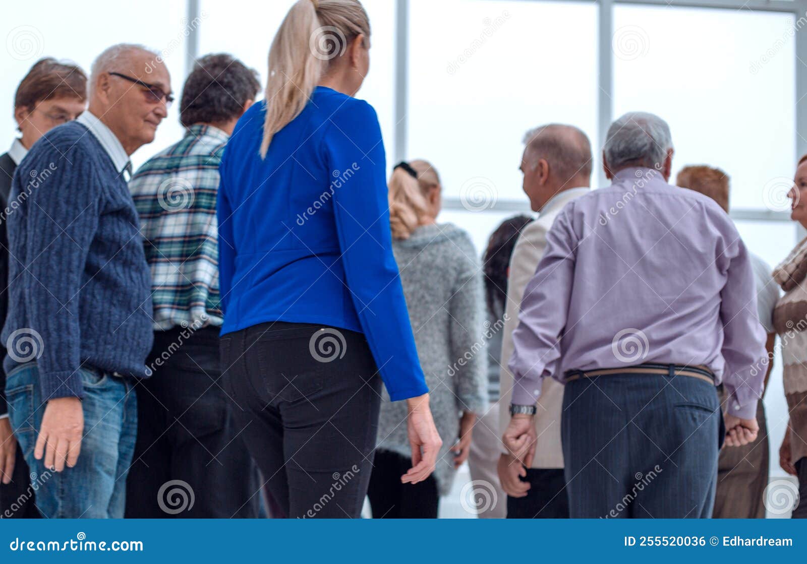 Movement of Older People Indoors Stock Photo - Image of attention ...