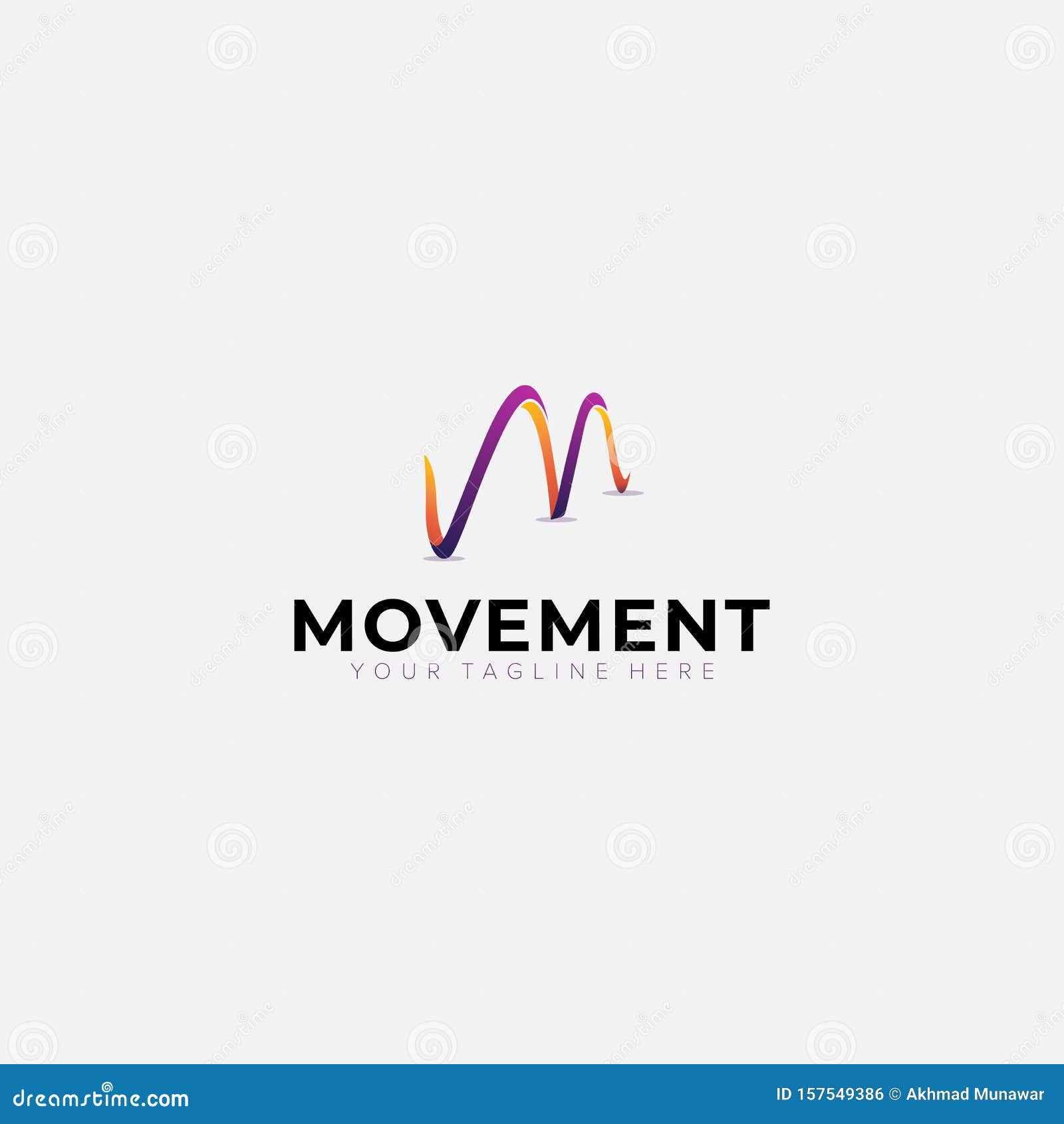 Movement with Initial Abstract M Logo Design Editorial Photo ...