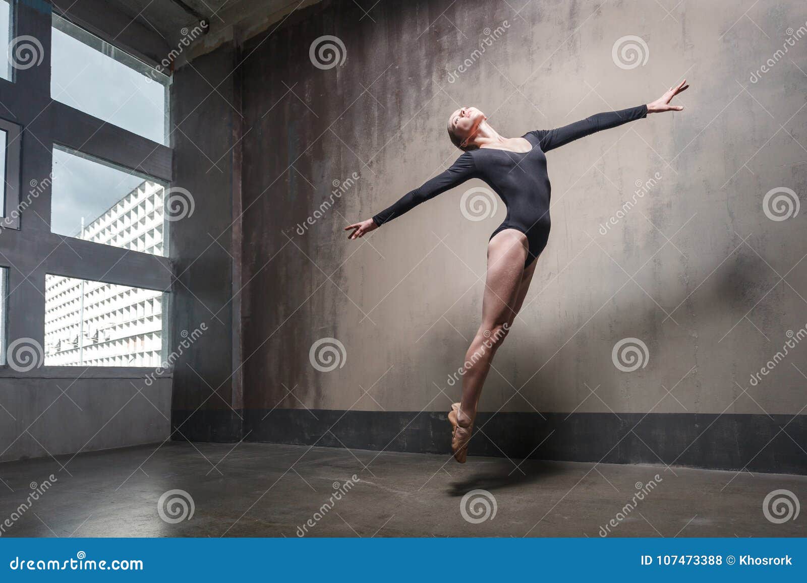 Movement, Jumping Concept. Woman Dancing Contemporary Stock Photo ...
