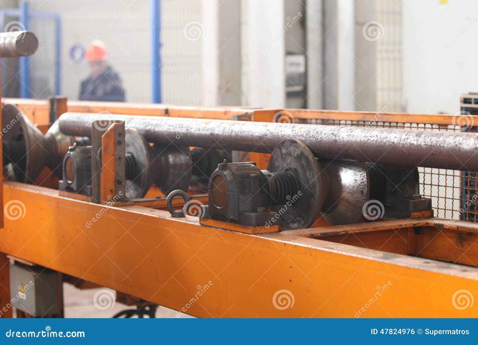 Movement of a Long Metal Bar Stock Photo - Image of prospect, number ...