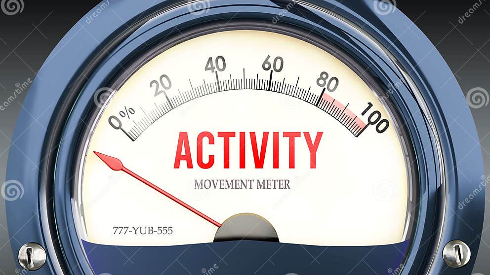 Activity and Movement Meter that Hits less Than Zero, Very Low Level of ...