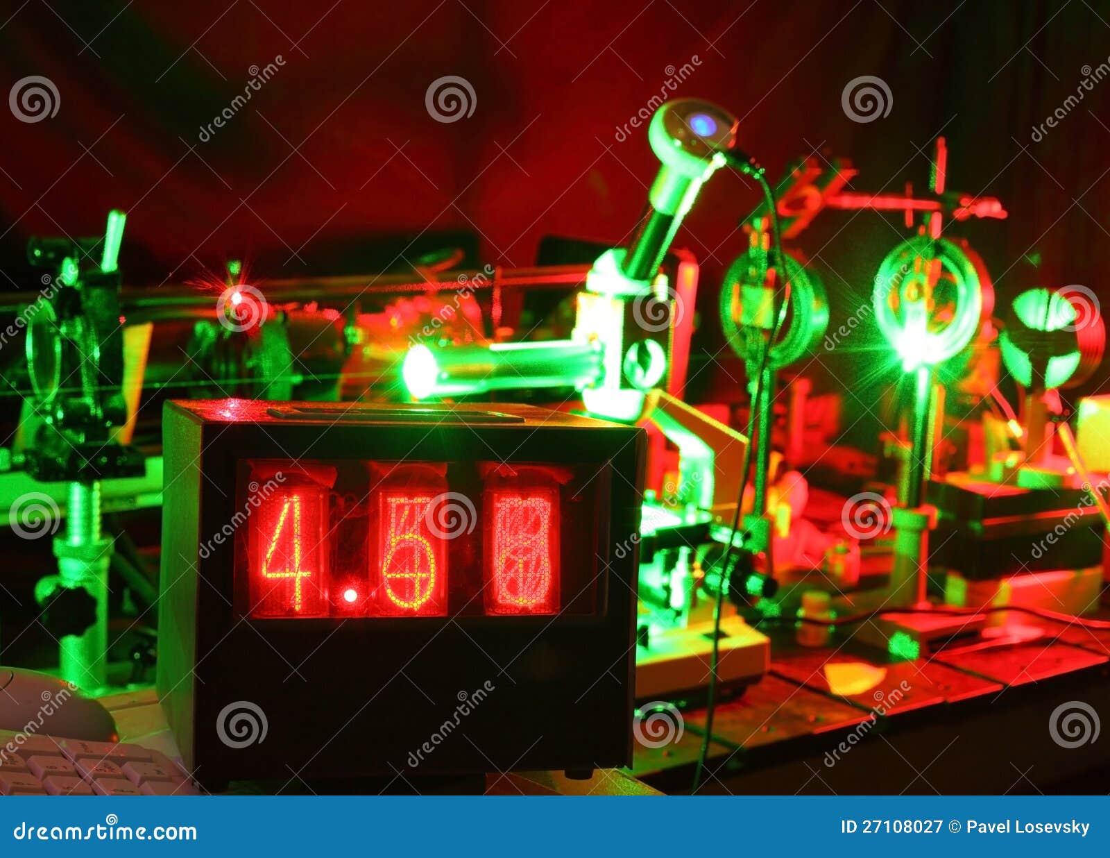 Movement of Microparticles by Laser in Lab Stock Image - Image of ...