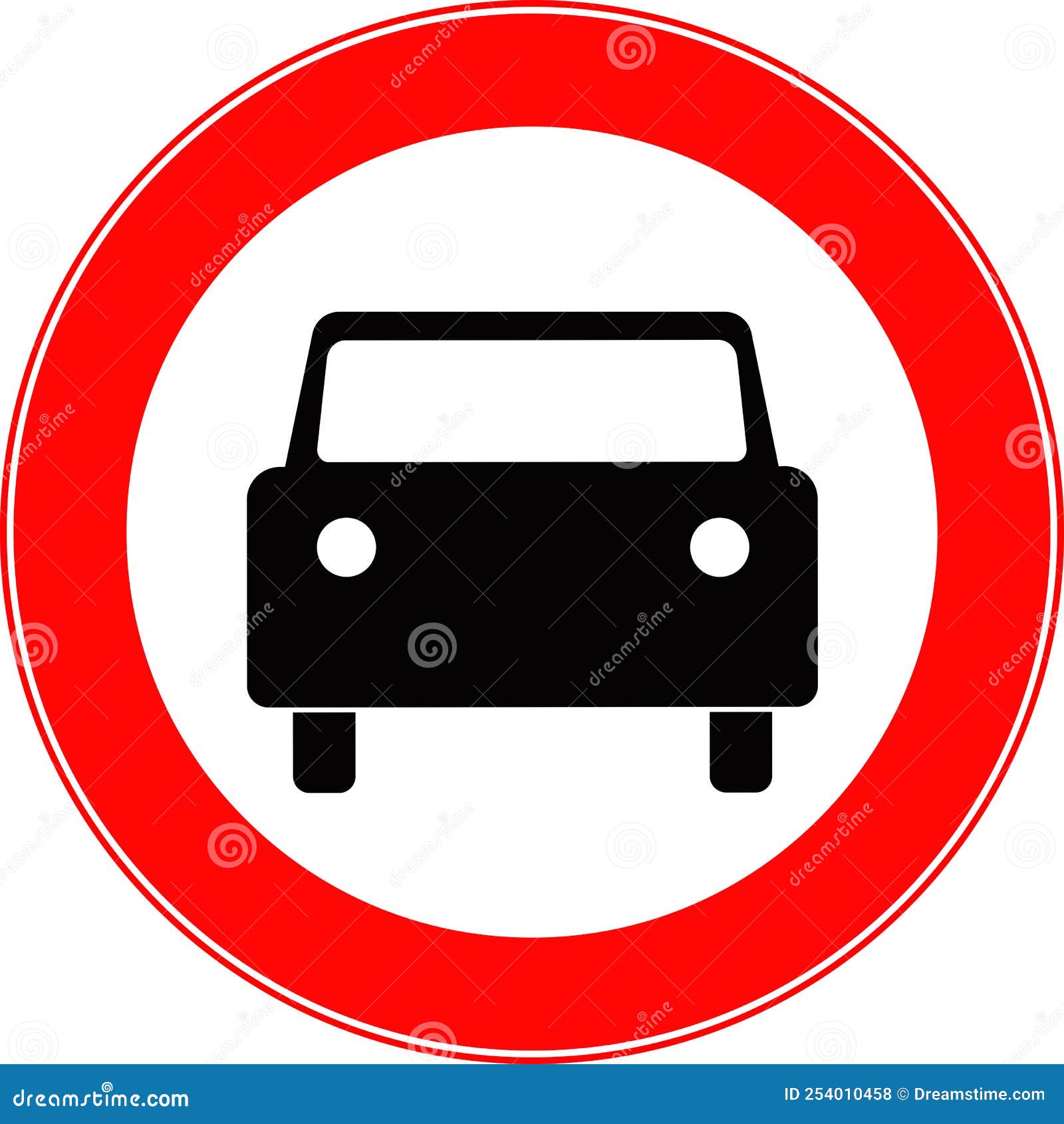 The Movement of Motor Vehicles is Prohibited. Vector Image Stock Vector ...
