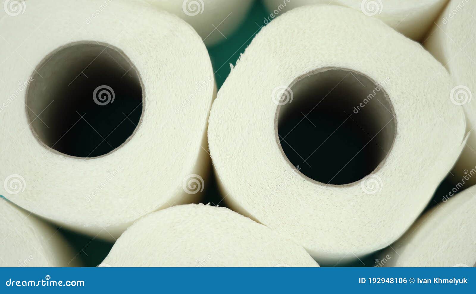 Toilet Paper Rolls on Blue Background Stock Footage - Video of blue ...
