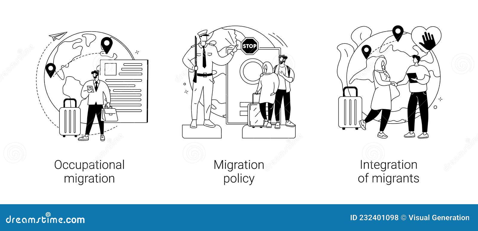 Occupational Movement Line Icons Collection. Flexibility, Ergonomics ...