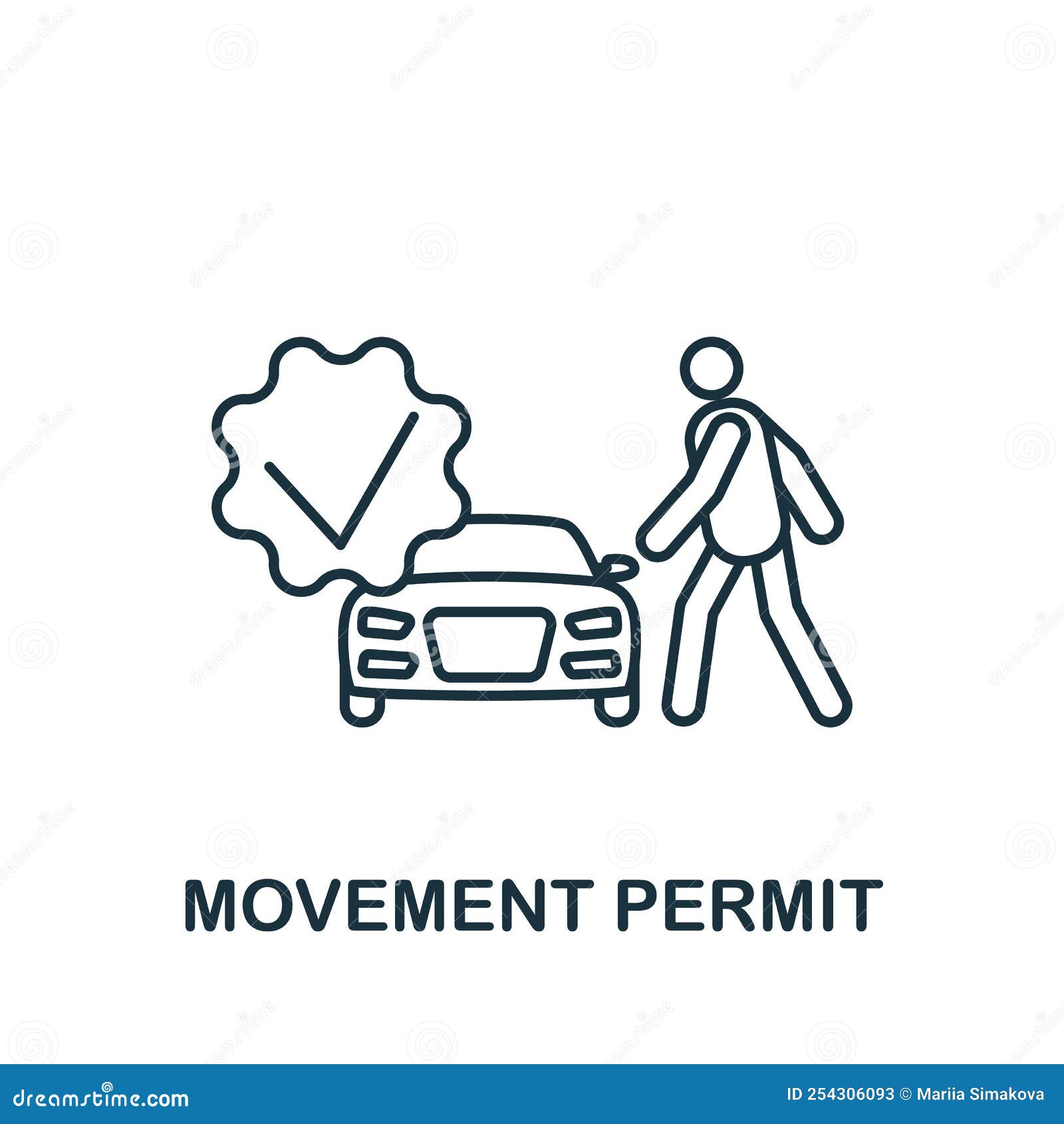 Movement Permit Icon. Line Simple Quarantine Icon for Templates, Web ...