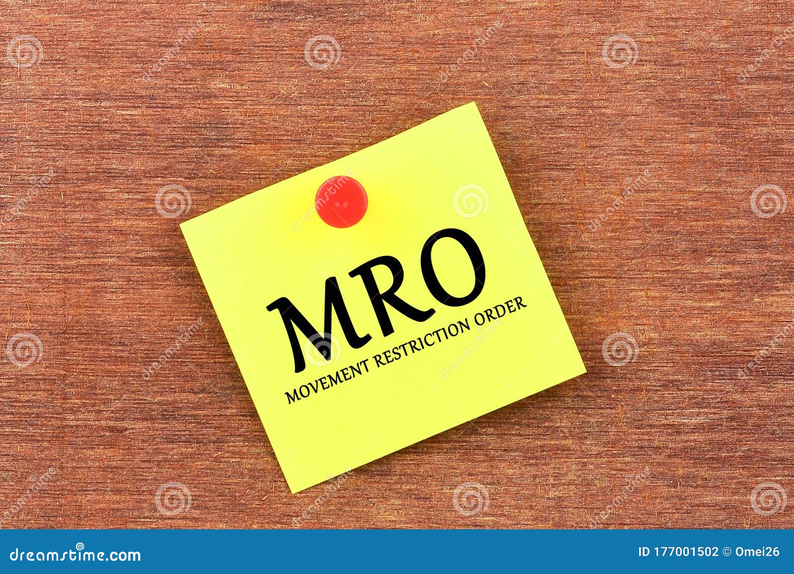 MOVEMENT RESTRICTION ORDER Message on a Noticeboard Stock Photo - Image ...
