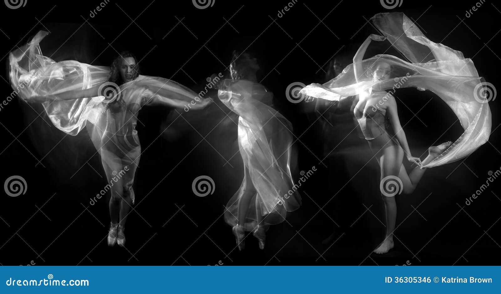 Movement with Sheer Fabrics and Long Exposure Stock Photo - Image of ...