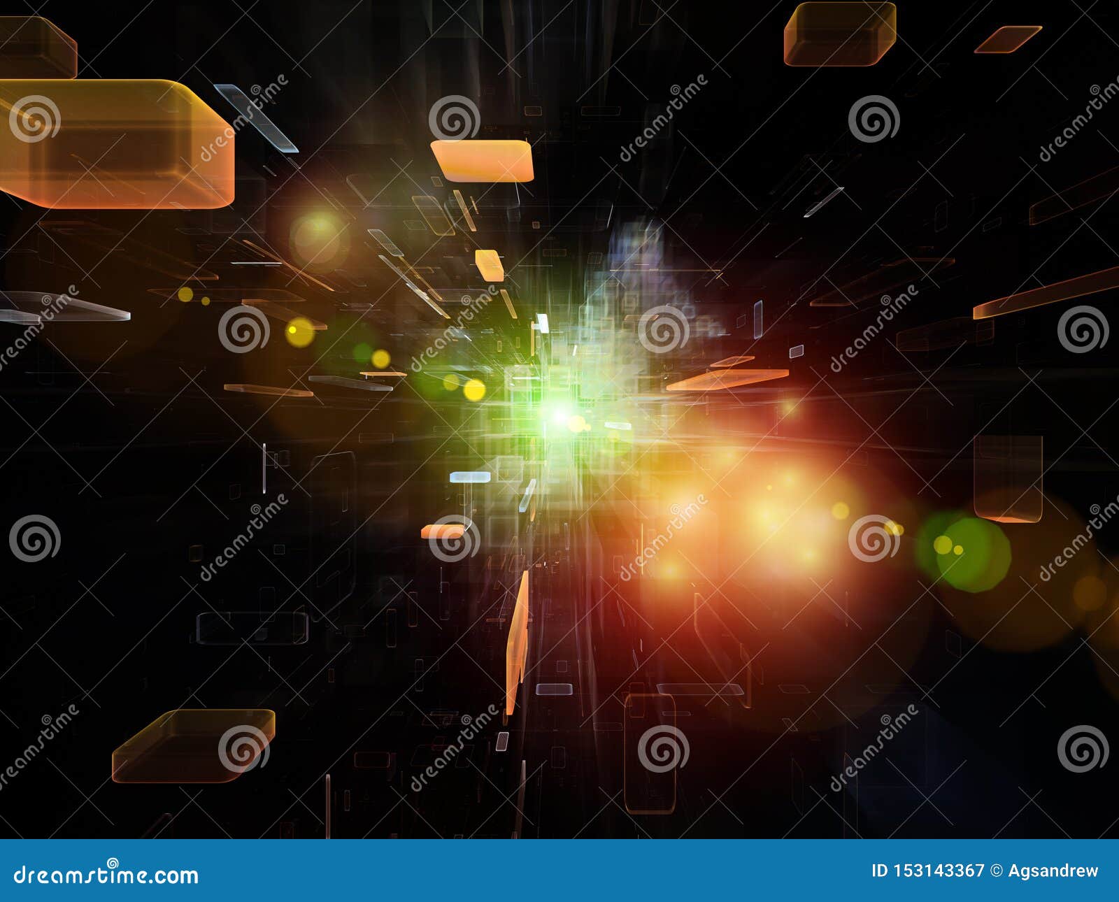 Movement through Space stock illustration. Illustration of science ...