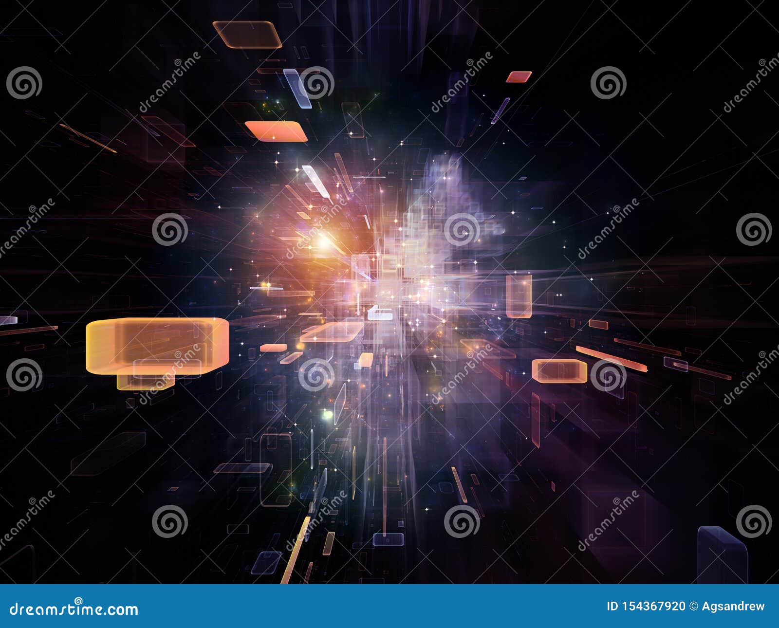 Movement through Space stock illustration. Illustration of research ...