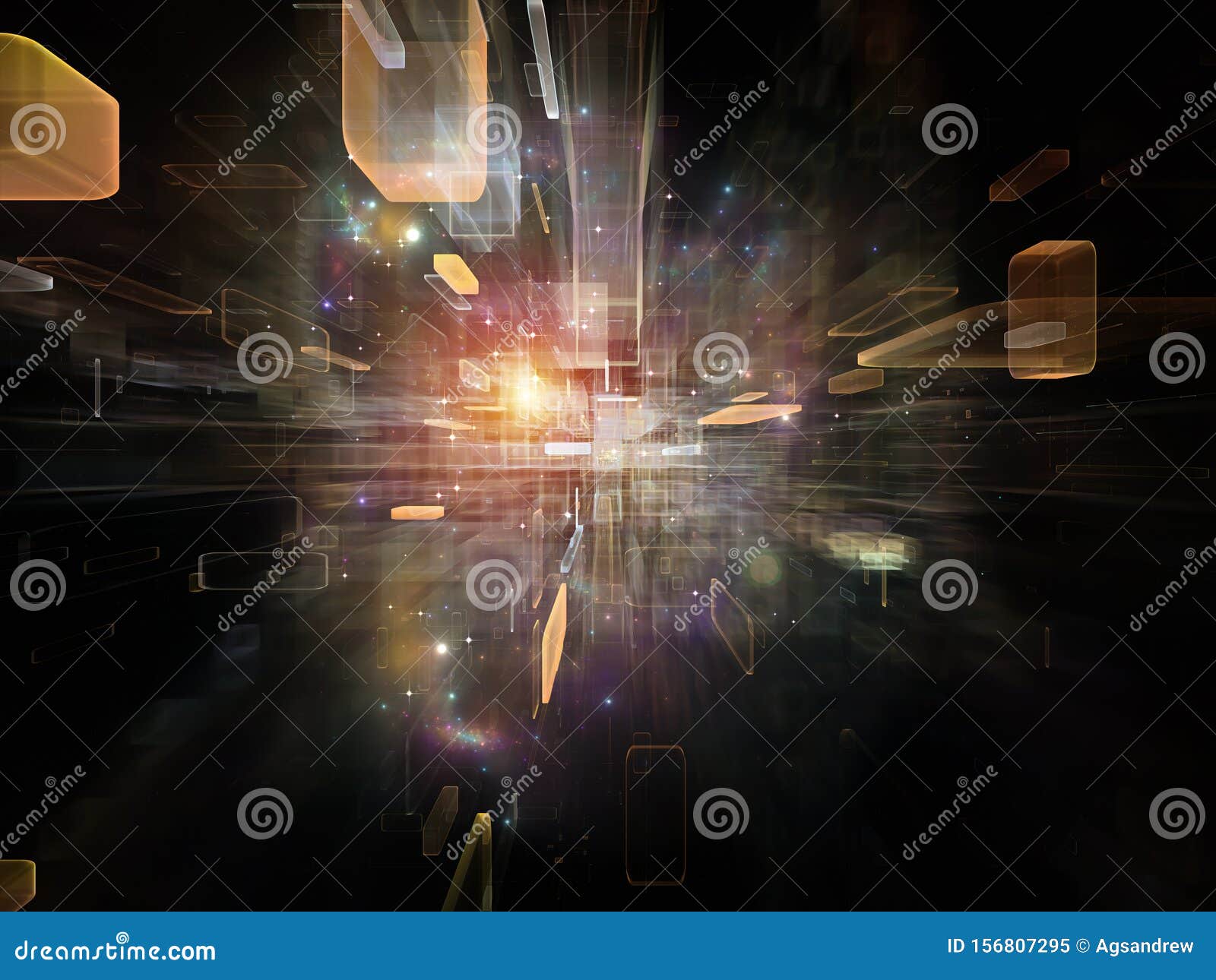 Movement through Space stock illustration. Illustration of development ...