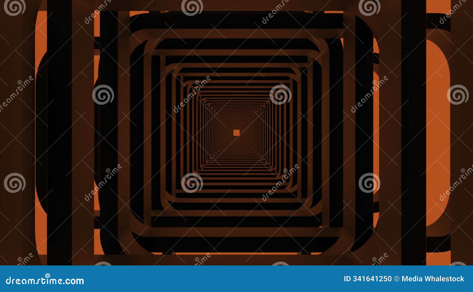 Movement through Square 3d Tunnel. Design. 3D Lines in Square Tunnel ...