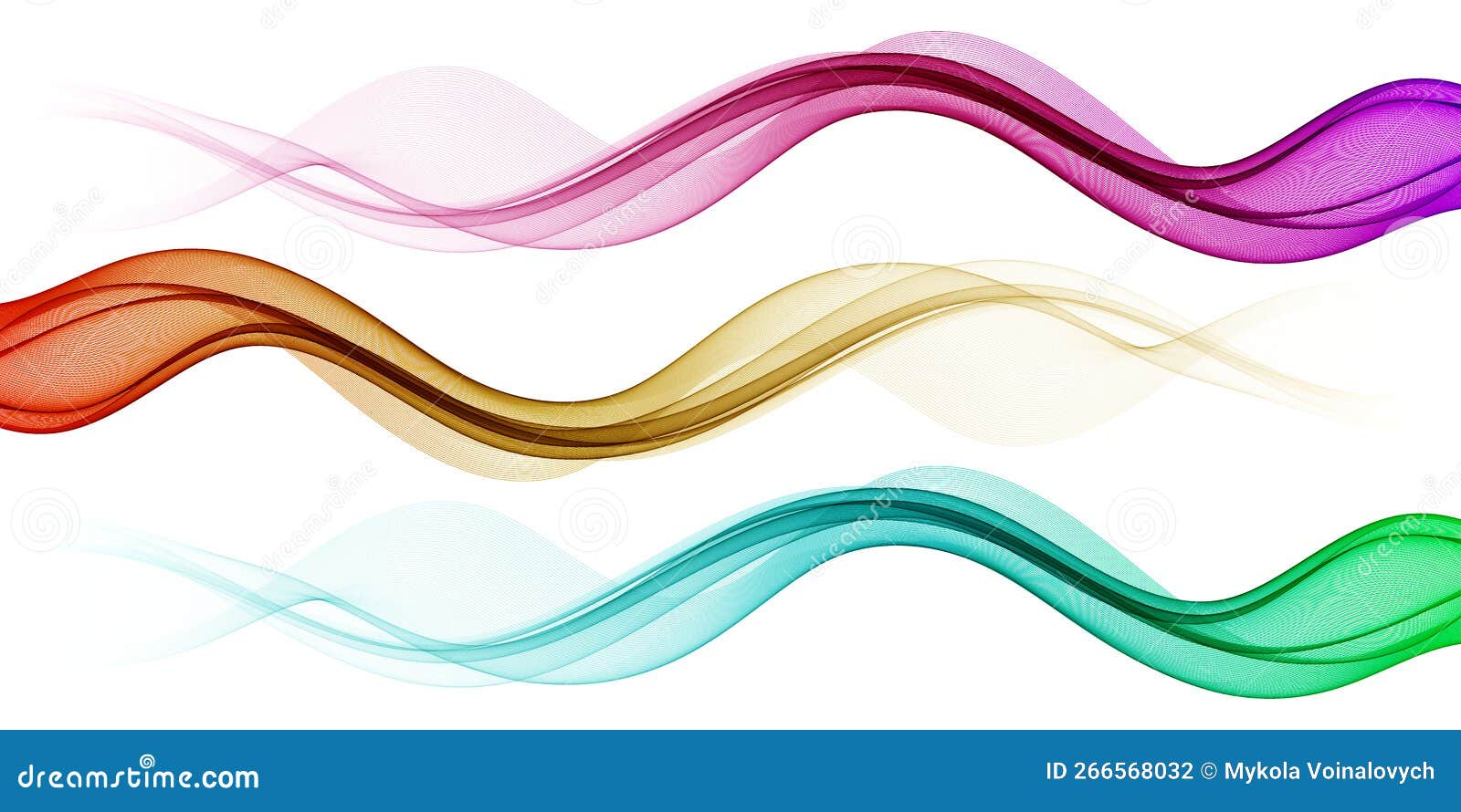 The Movement of Transparent Horizontal Waves on a White Background, a ...