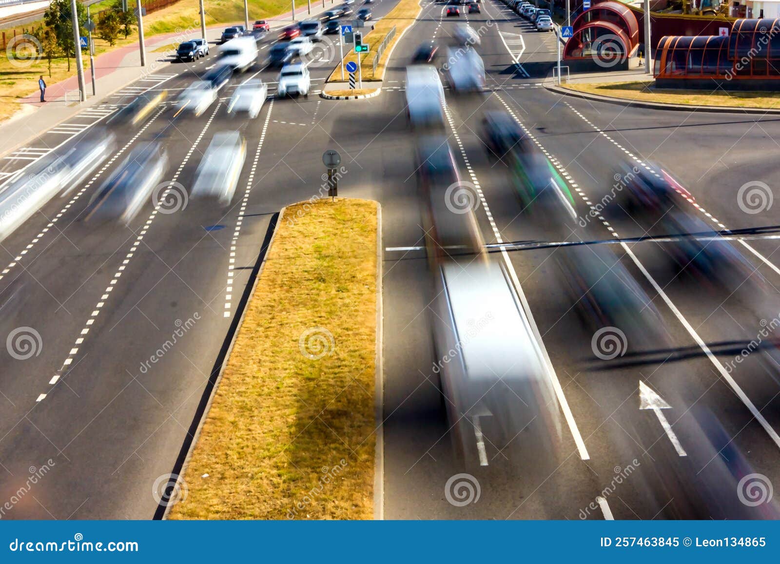 The Movement of Vehicles on the Highway Stock Image - Image of auto ...