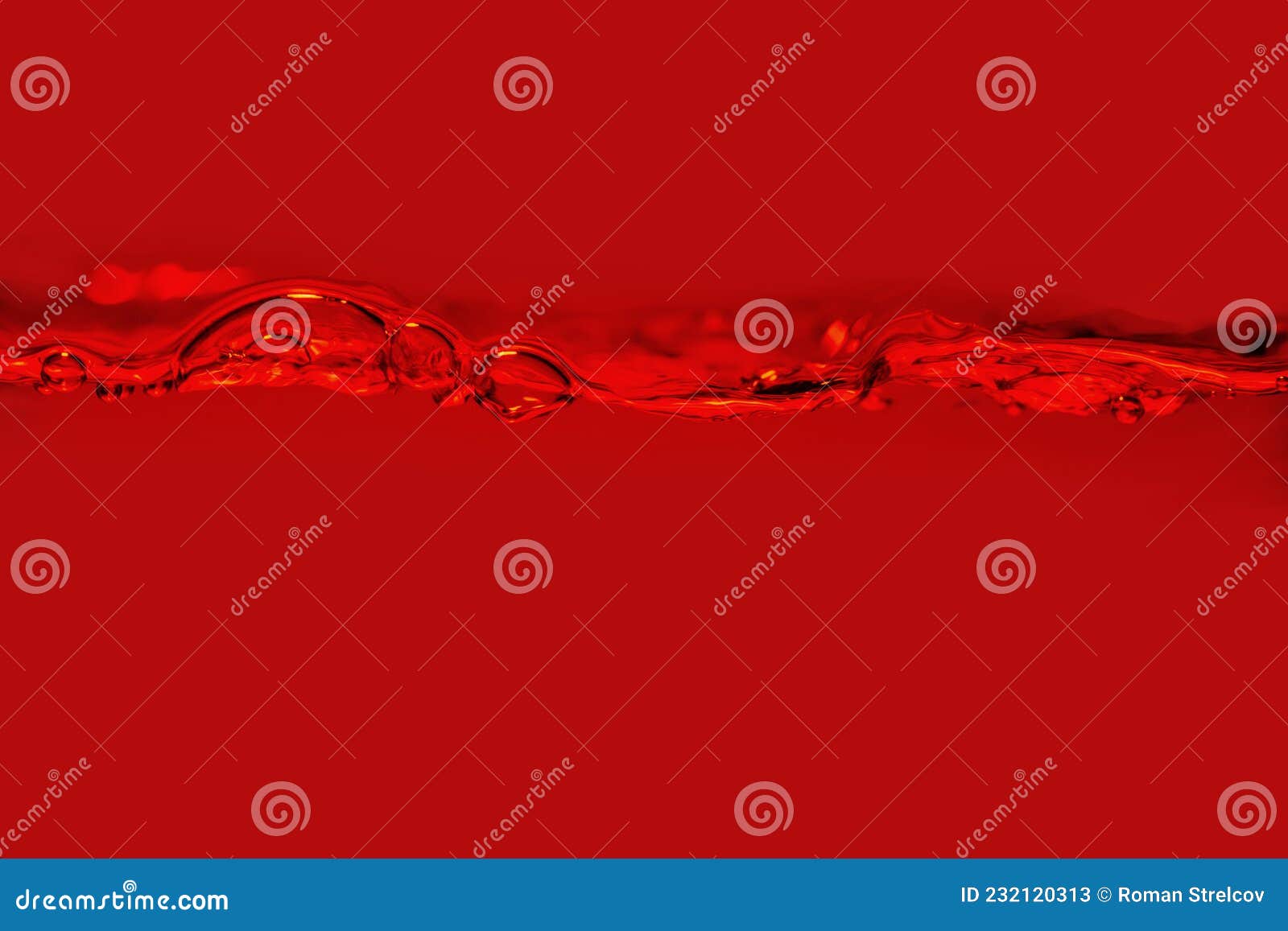 The Movement Of Water On A Red Background. Editorial Photo ...