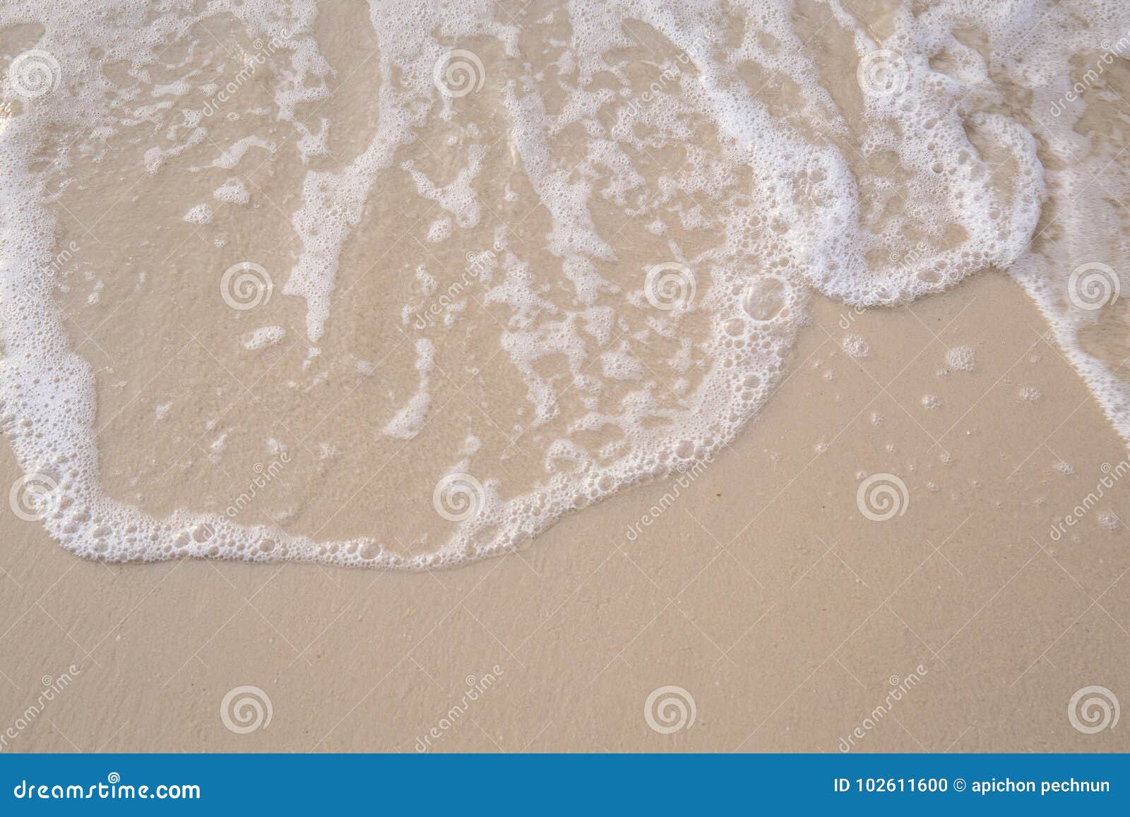 The Movement of the Waves on the Sand is Smooth and Fine for Ba Stock ...