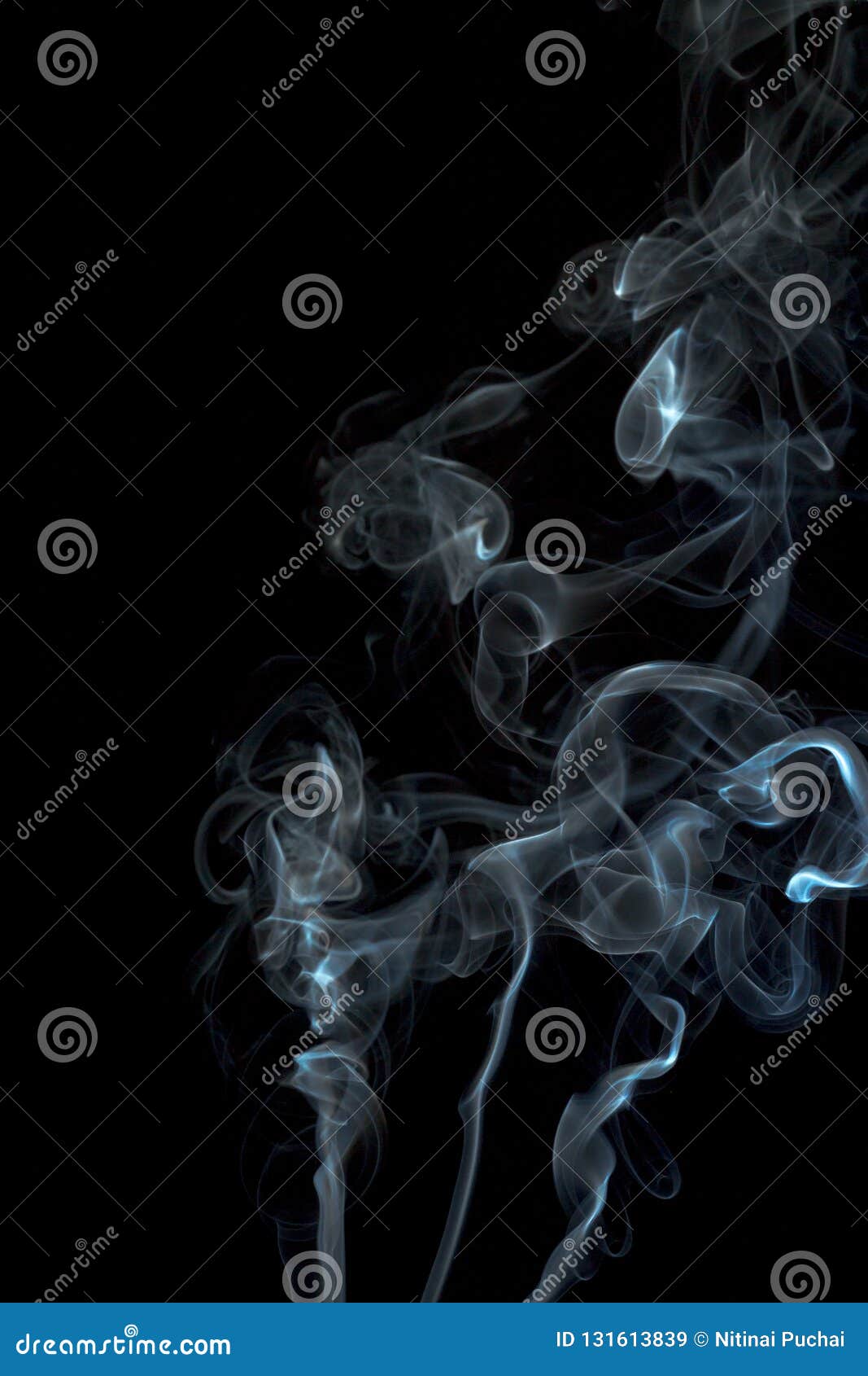 Movement of white smoke. stock image. Image of stream - 131613839