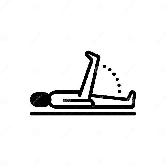 Black Solid Icon for Movements, Motion and Exercise Stock Vector ...