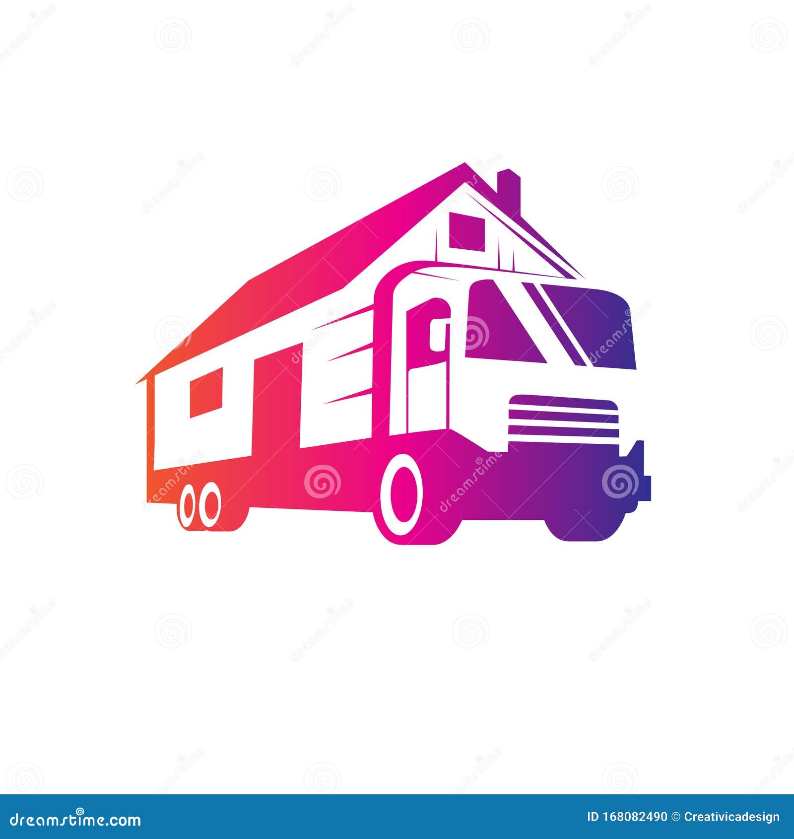 Mover Truck logo. vector stock vector. Illustration of auto - 168082490
