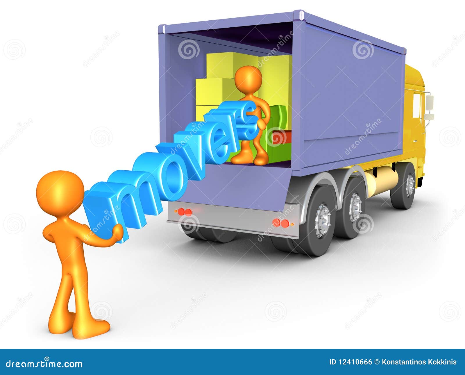 Movers stock illustration. Illustration of deliver, cartoon - 12410666