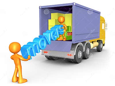 Movers stock illustration. Illustration of deliver, cartoon - 12410666