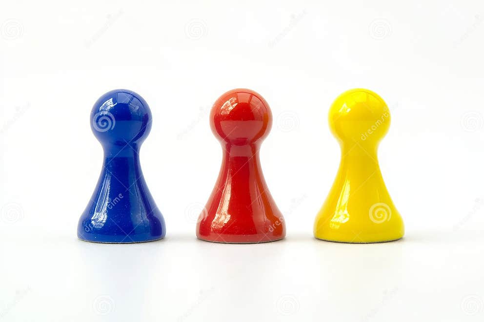 The Movers of a Board Game on a White Background are All Different ...