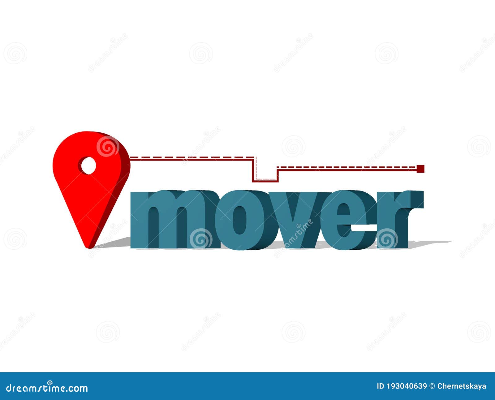 Movers Service. Illustration of Location Symbol on Background Stock ...
