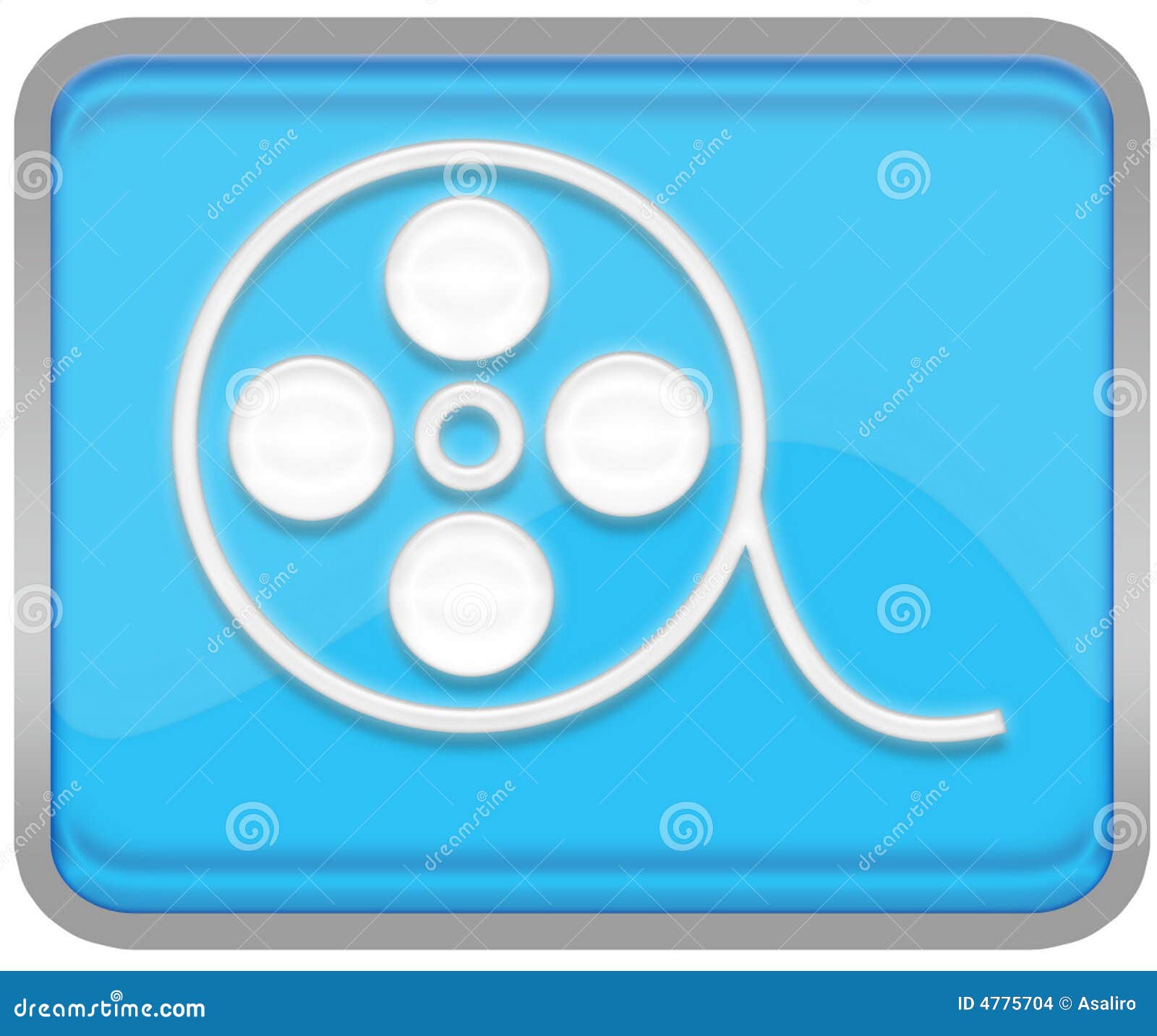 Movie Button stock illustration. Illustration of media - 4775704