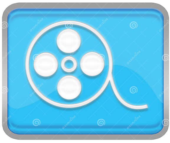 Movie Button stock illustration. Illustration of media - 4775704