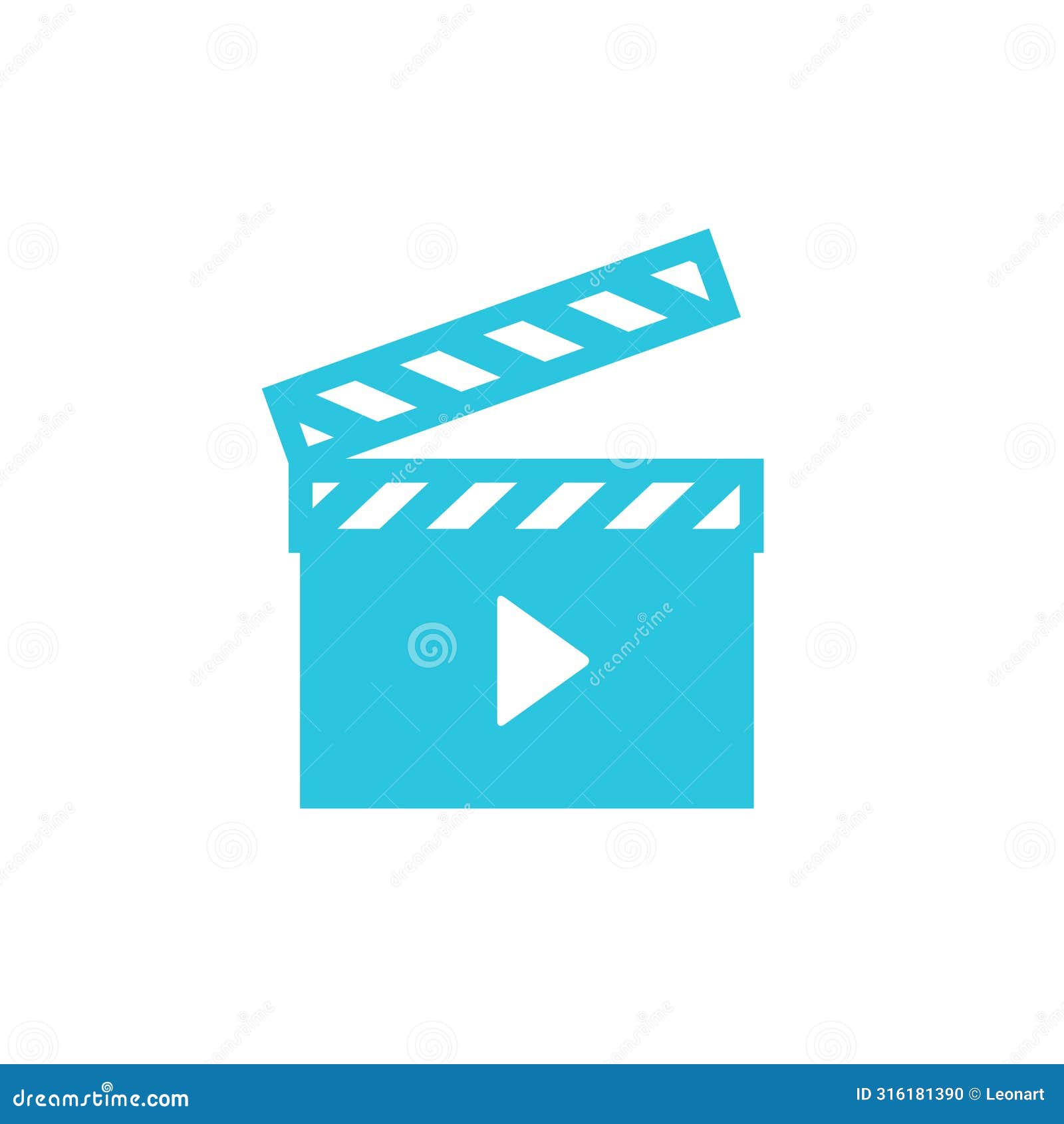 Movie, Camera Action Icon. Isolated on White Background Stock Vector ...