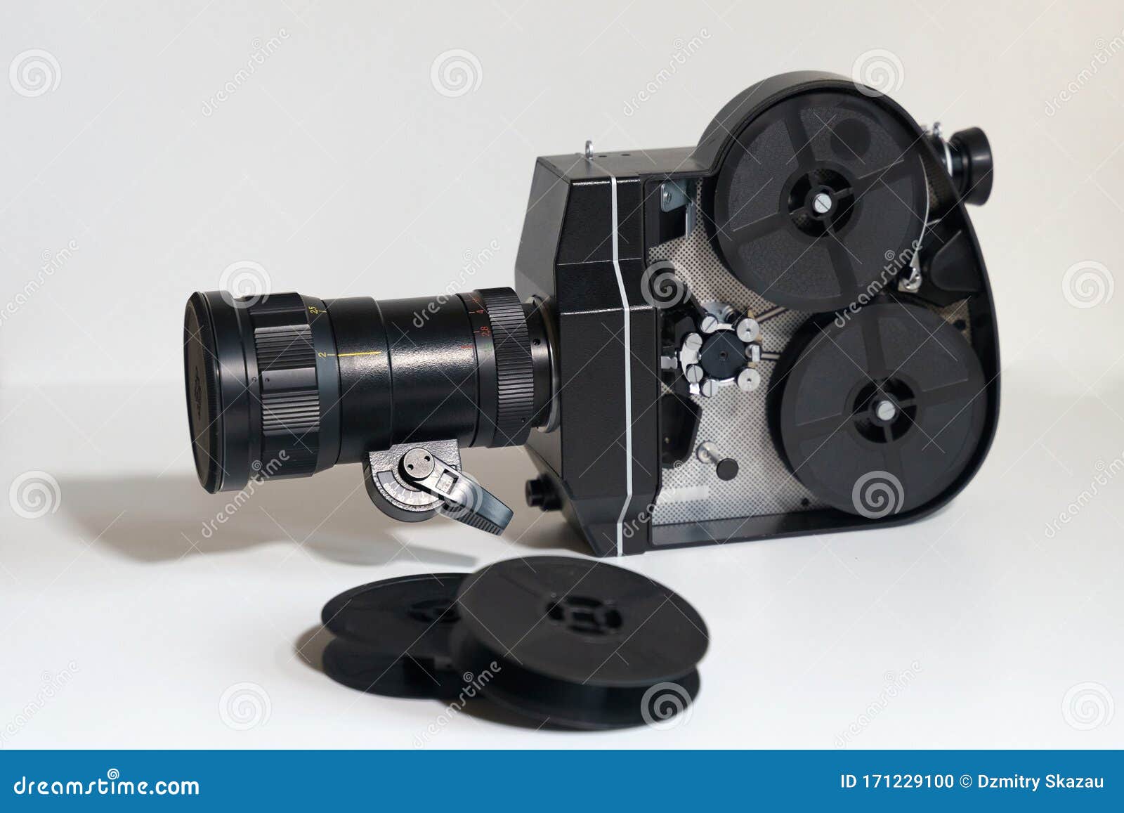 Movie Camera, Camera. Close Up on a White Background Stock Photo ...