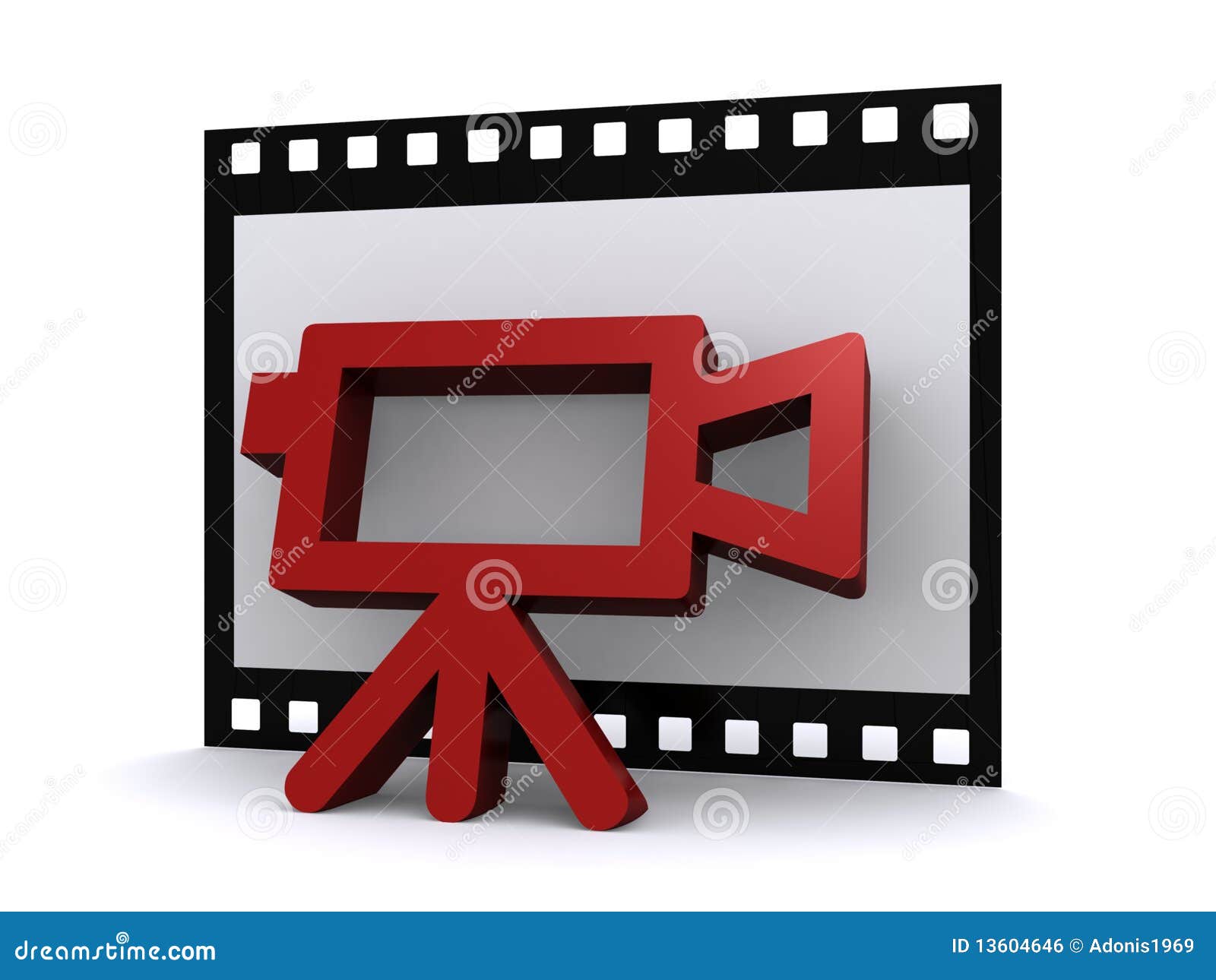 Movie camera and film stock illustration. Illustration of details ...
