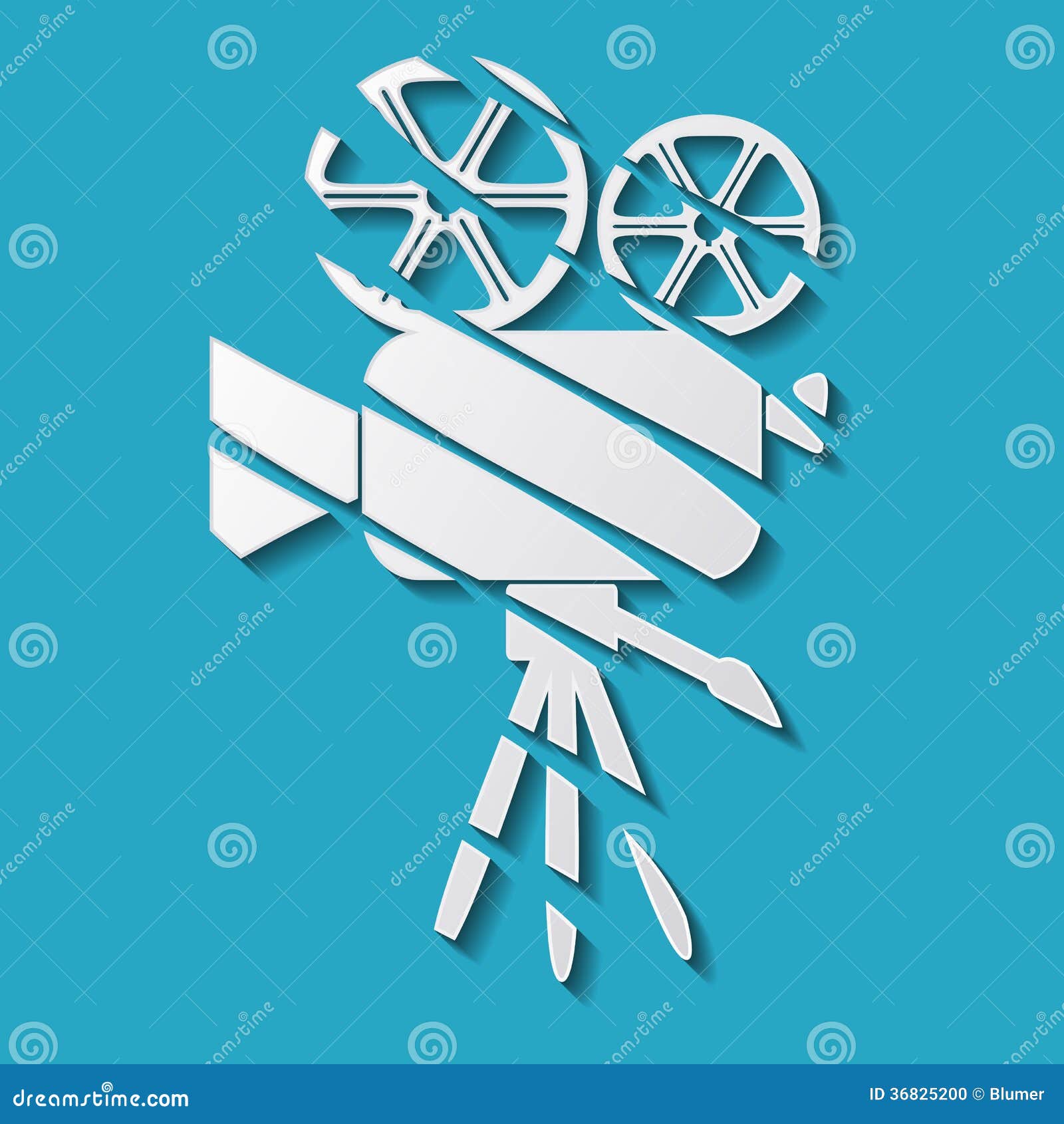 Movie camera icon stock illustration. Illustration of modern - 36825200