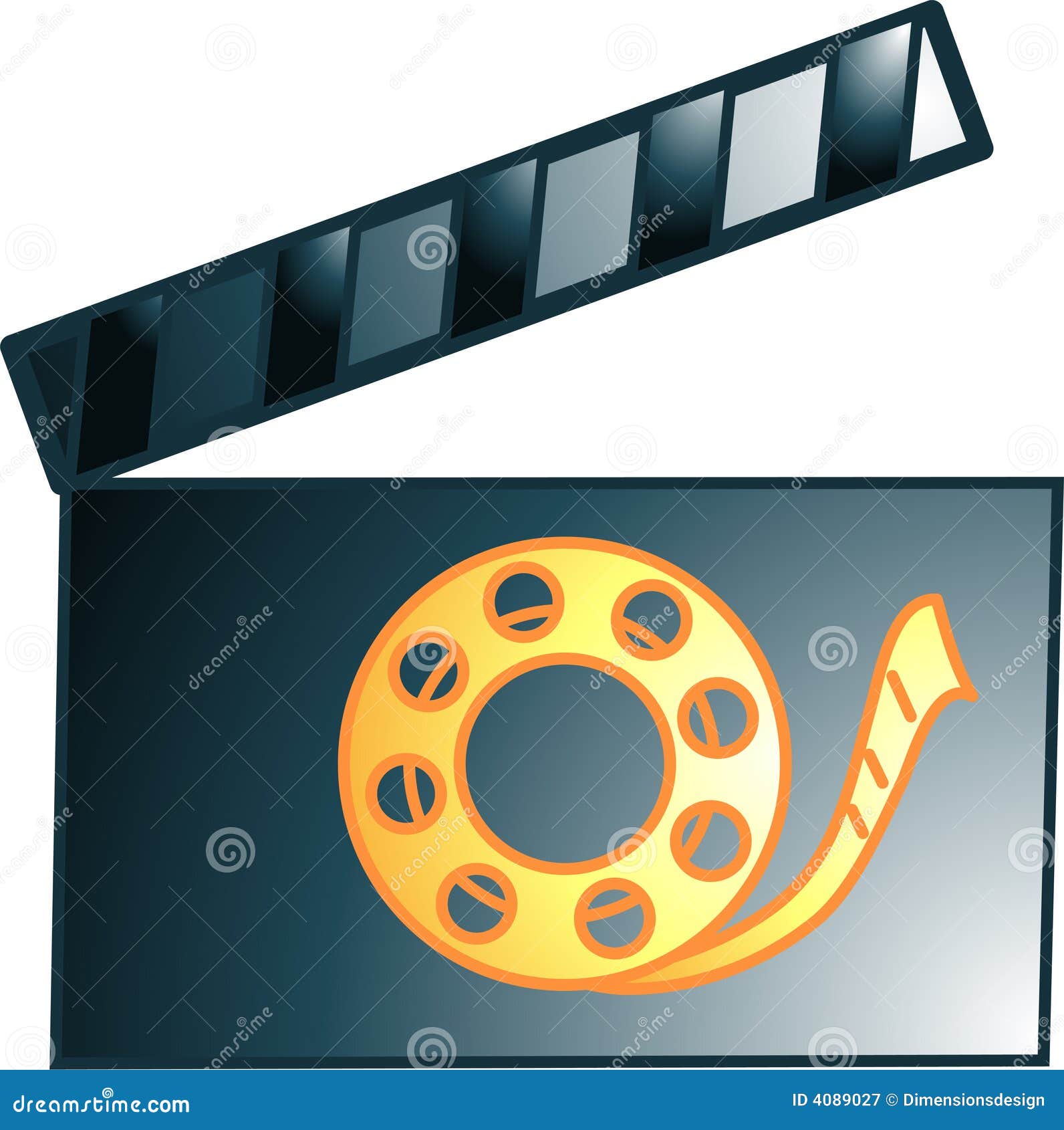 Movie Clacker Icon Or Symbol Cartoon Vector | CartoonDealer.com #4089027