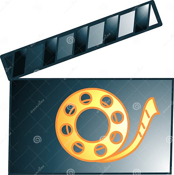 Movie Clacker Icon or Symbol Stock Vector - Illustration of symbol ...