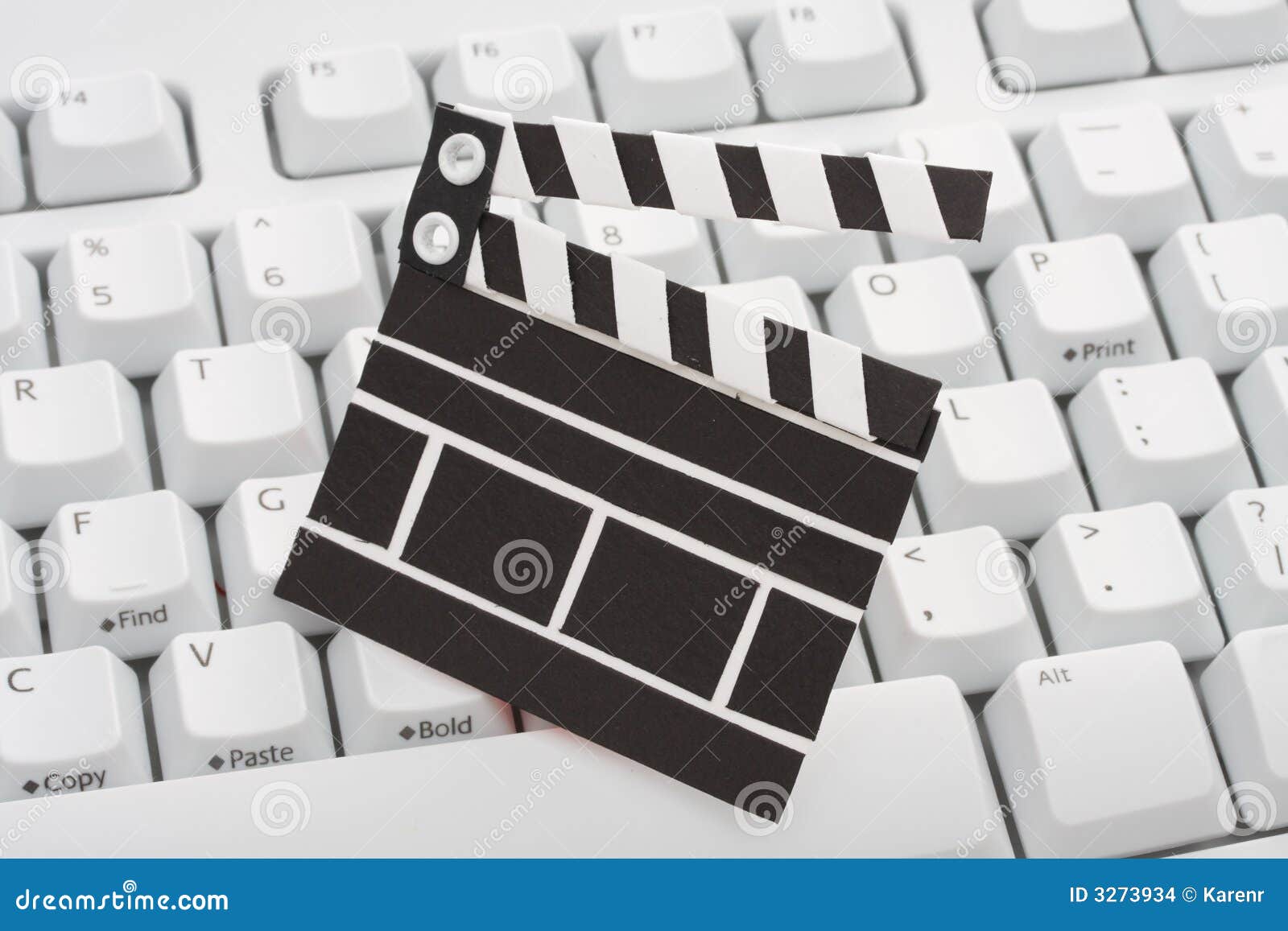 Movie Clap Board And Keyboard Royalty-Free Stock Image | CartoonDealer ...
