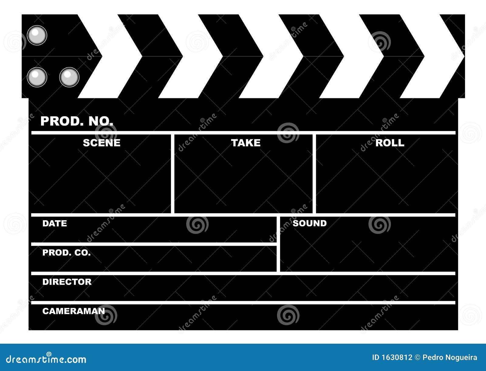 Movie clapboard stock vector. Illustration of actress - 1630812