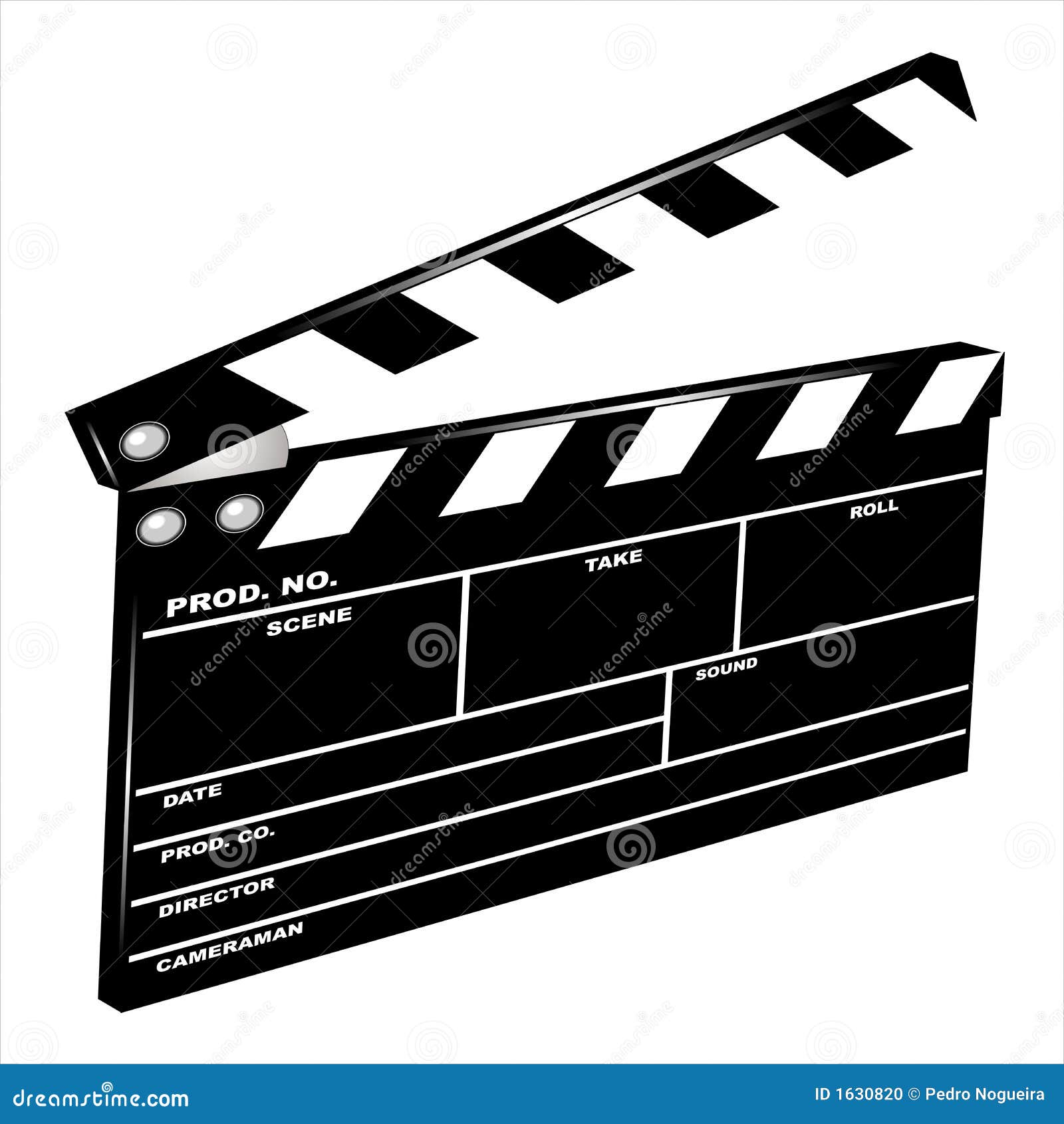 Movie clapboard stock vector. Illustration of film, clap - 1630820