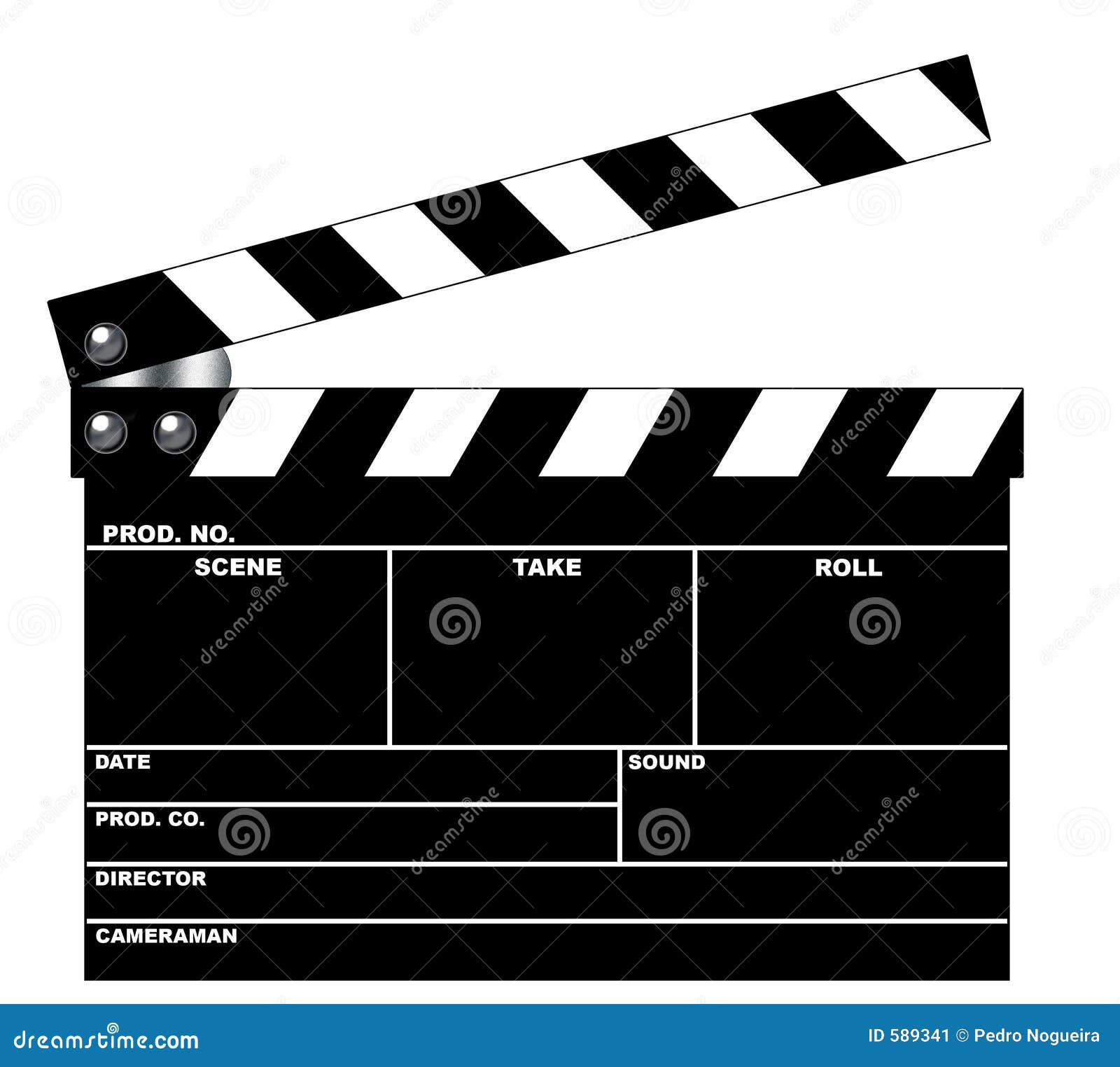 Movie Clapboard Hand Drawn Outline Doodle Icon. Cartoon Vector ...