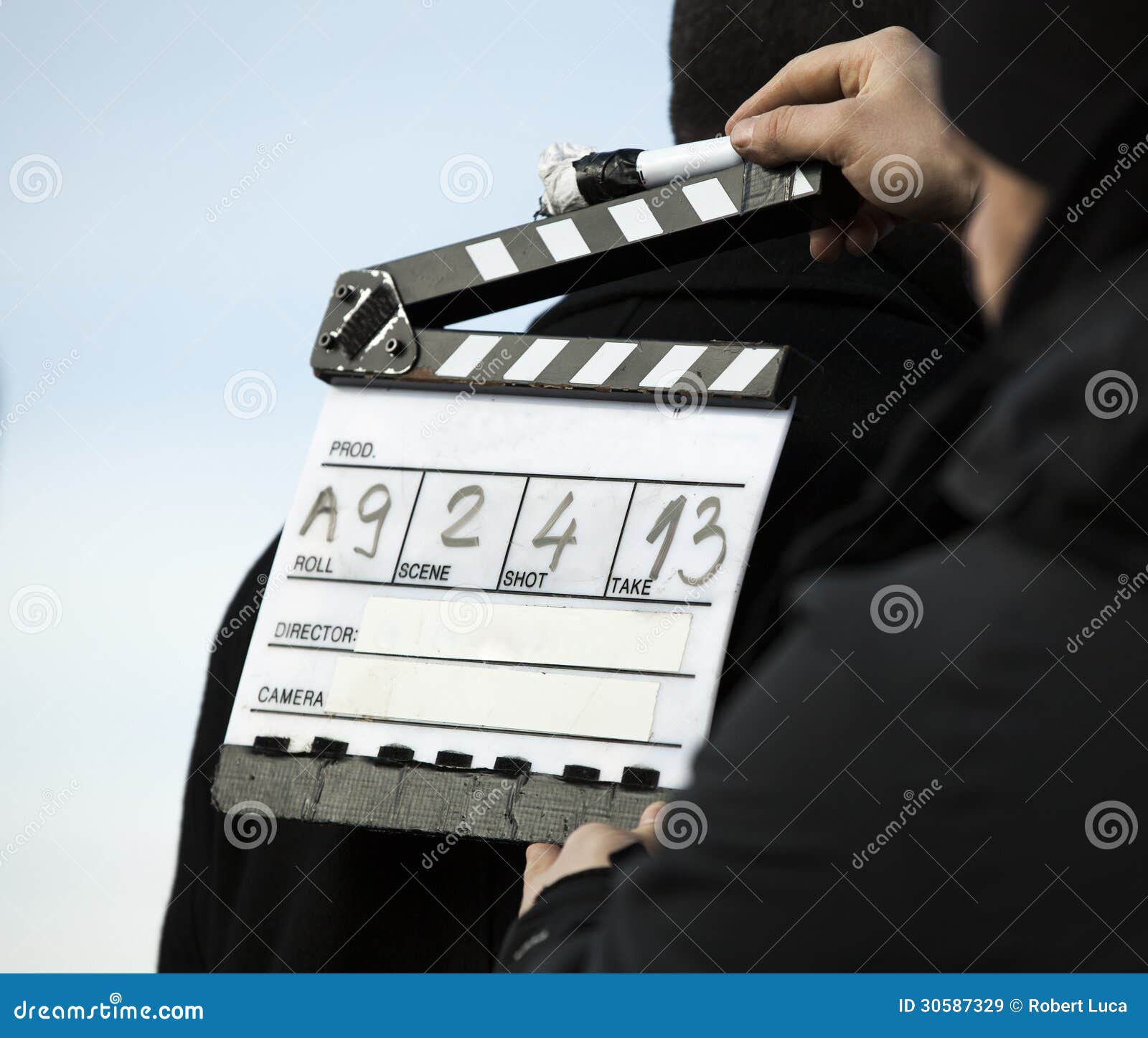 Movie clapper stock image. Image of action, blackboard - 30587329