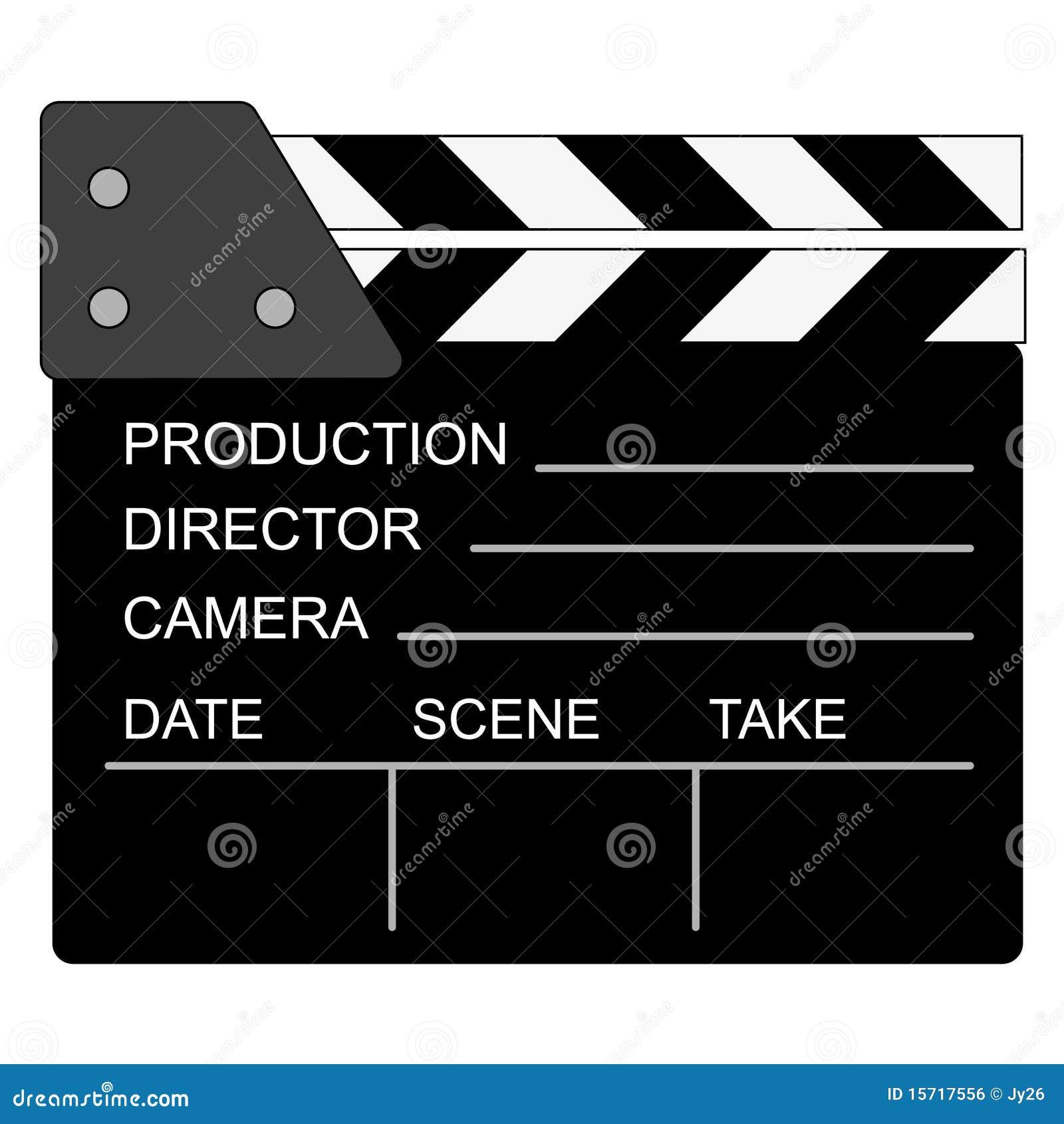 Movie clapper board stock vector. Illustration of cameraman - 15717556
