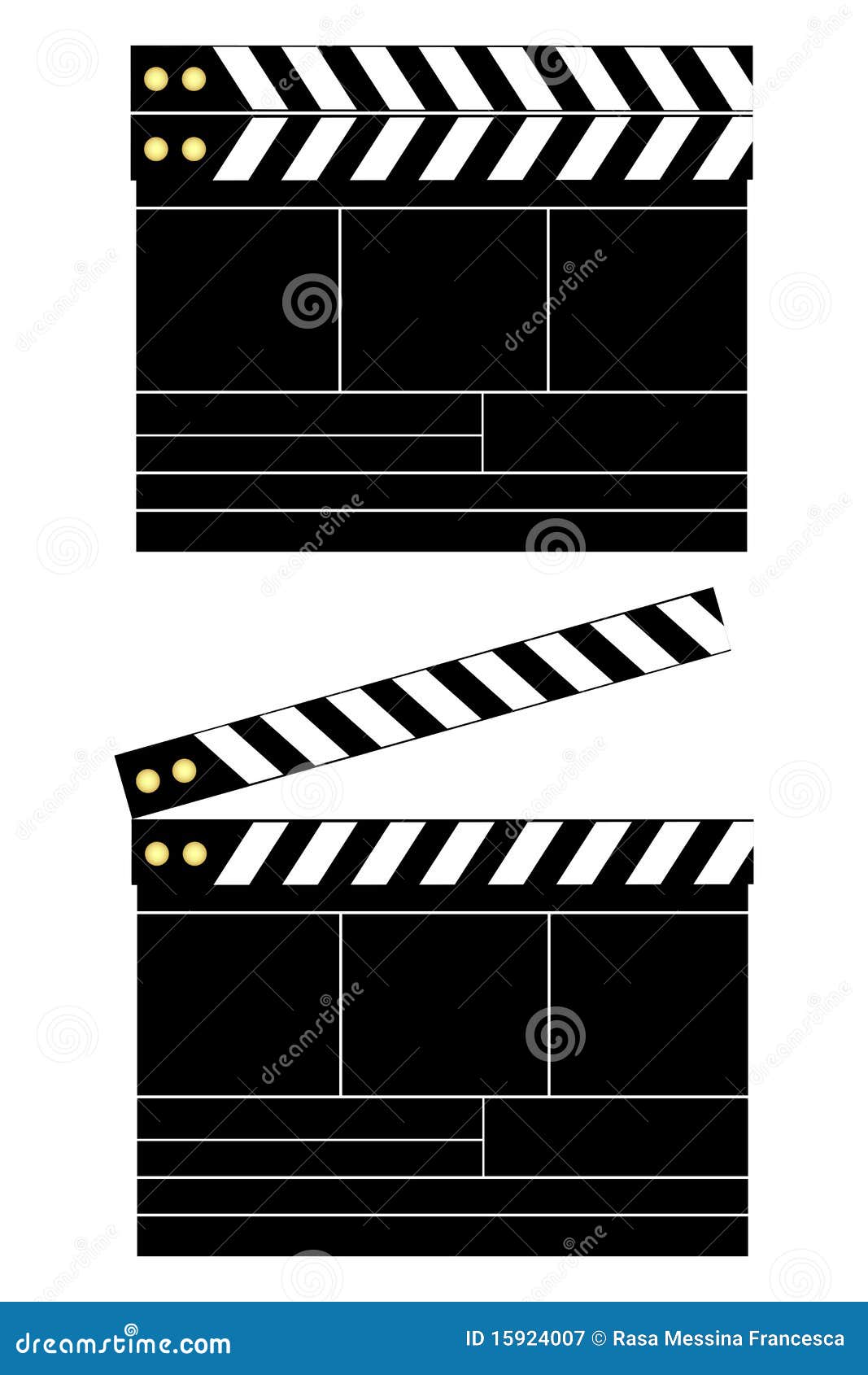 Movie clapper board stock vector. Illustration of colors - 15924007