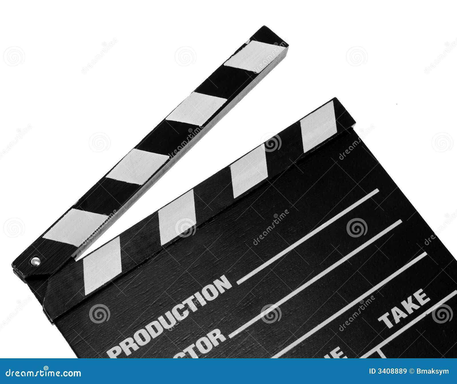 Movie clapper board stock image. Image of entertainment - 3408889