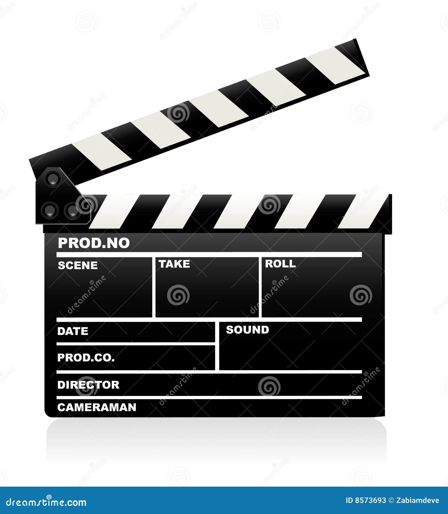 Movie Clapper Board. Slate Of Clapperboard. Director Of Film. Take ...
