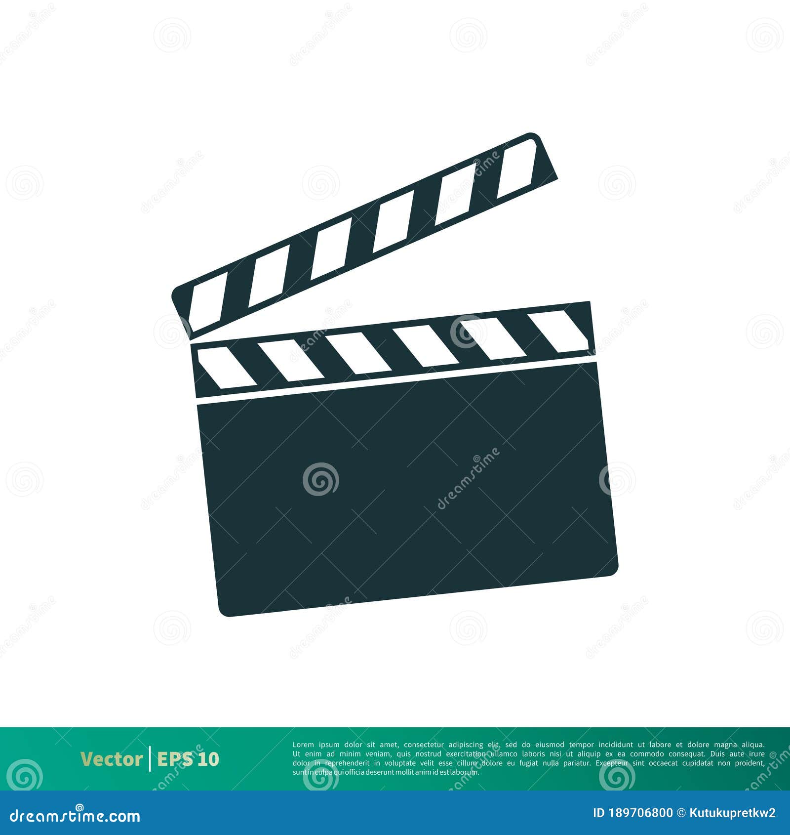 Movie Clapper Board Icon Vector Logo Template Illustration Design ...