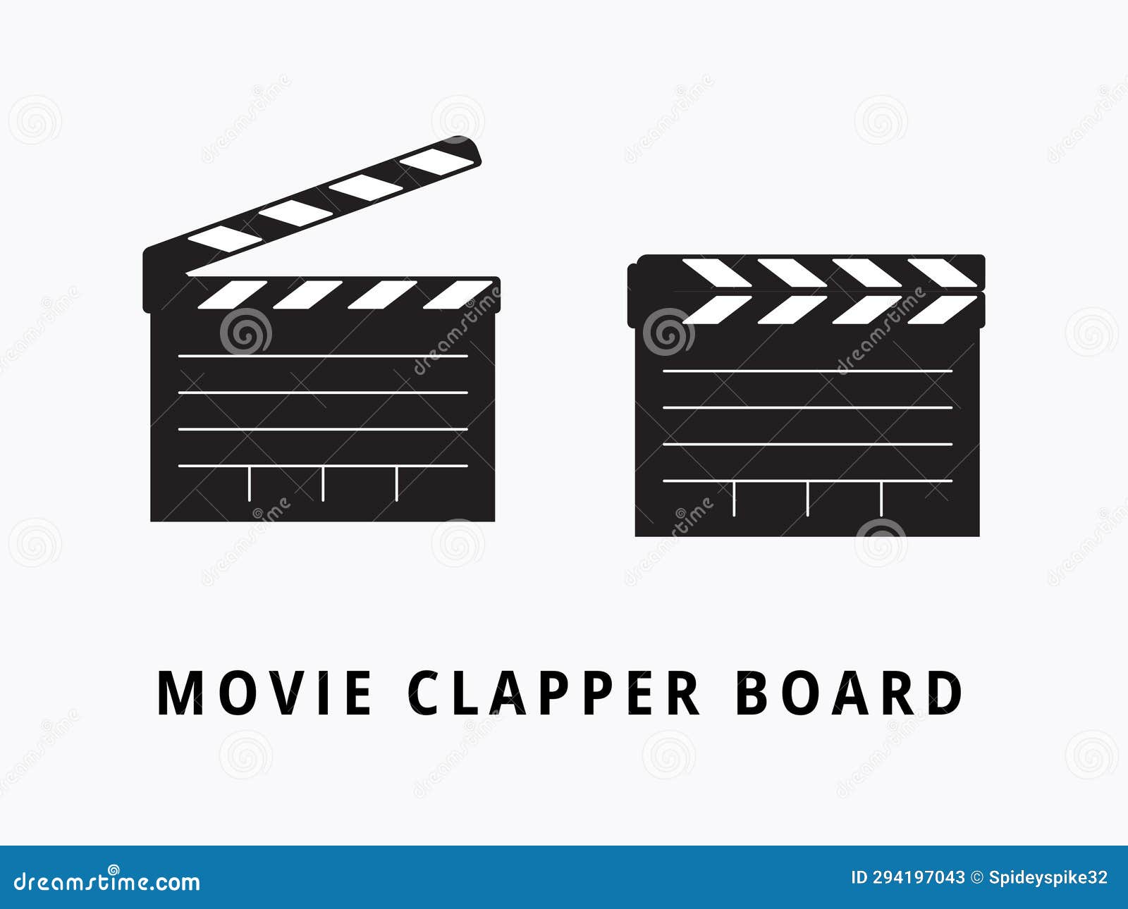 The Movie Clapper Board. Isolated Vector Illustration Stock Vector - Illustration of scene ...