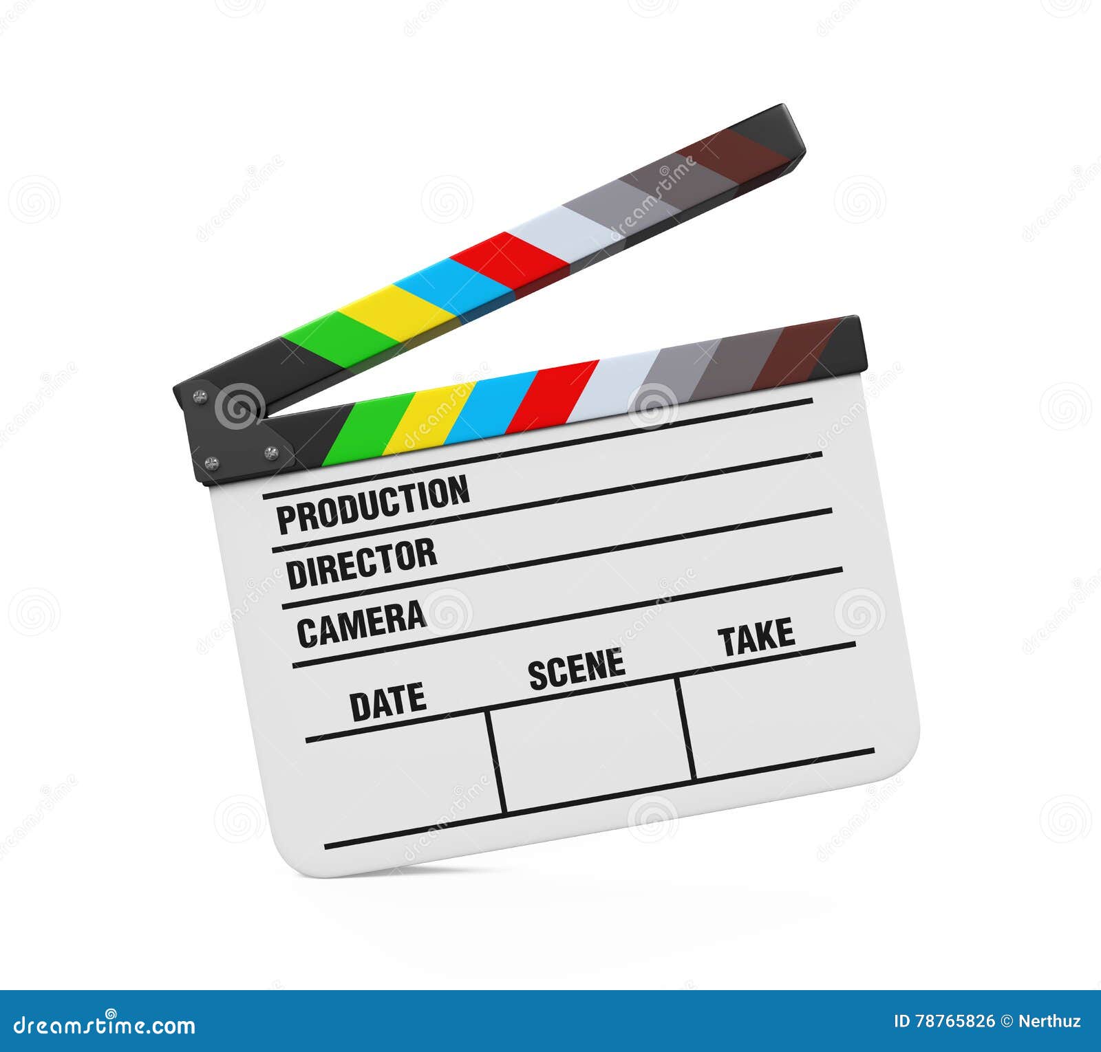 Movie Clapper Board stock illustration. Illustration of board - 78765826