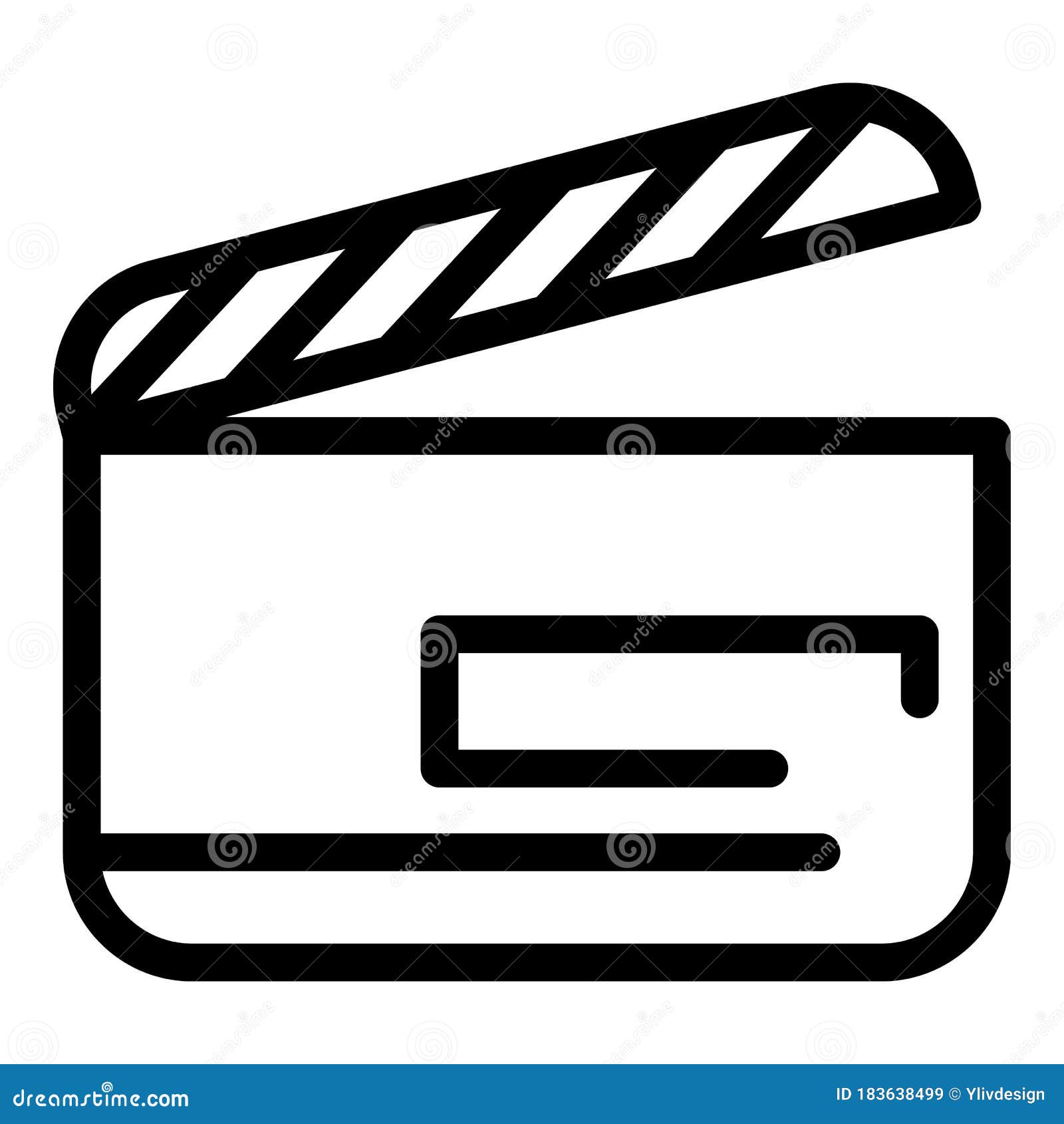 Movie Clapper Icon, Outline Style Stock Vector - Illustration of icon ...